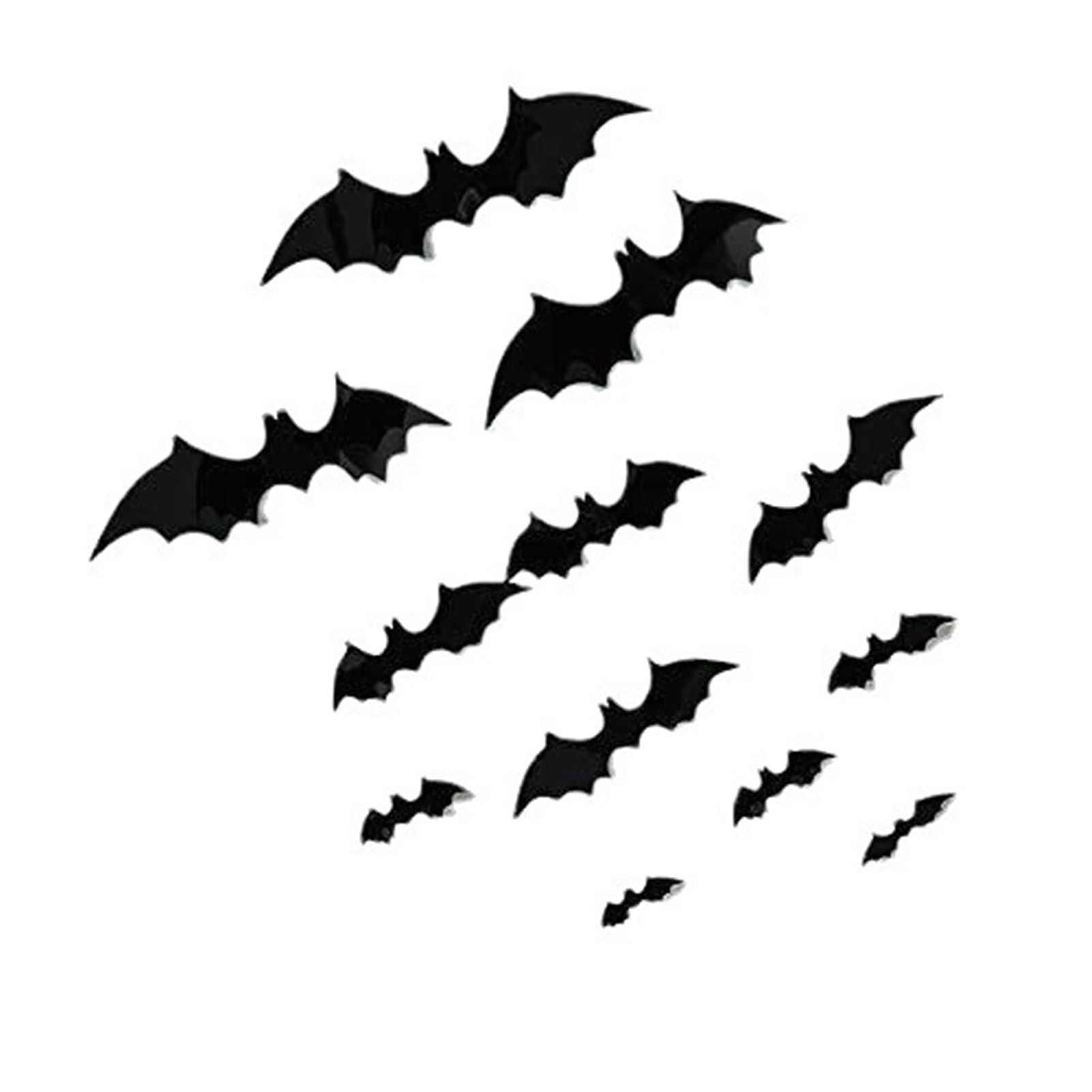 Warkul 76/140 Pcs Wall Sticker 3D Bat Realistic Self-adhesive Create ...