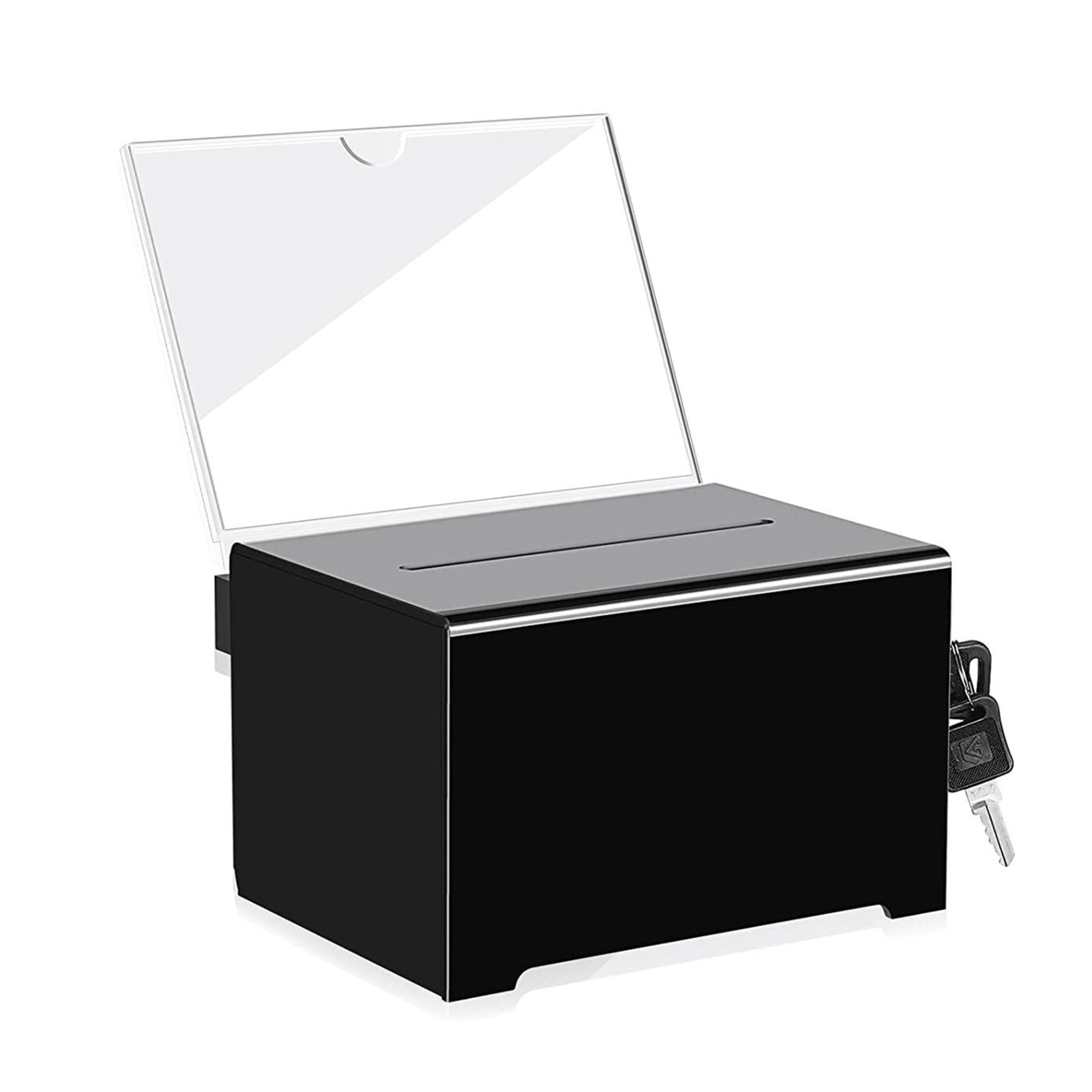 Warkul Acrylic Donation Box with Lock Large Capacity High Strength ...