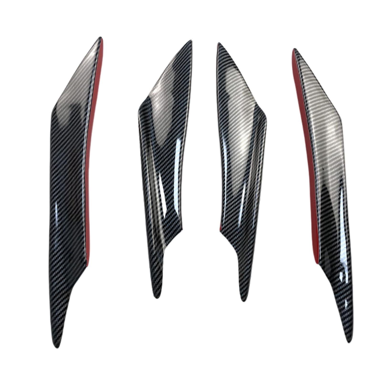Warkul Anti-crash Carbon Fiber Rear Bumper Diffuser - 4Pcs Universal ...