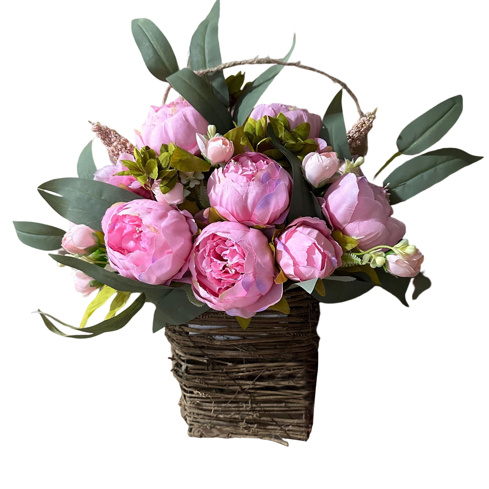 Warkul Artificial Fake Flowers Decor, Artificial Flower Basket Gorgeous ...