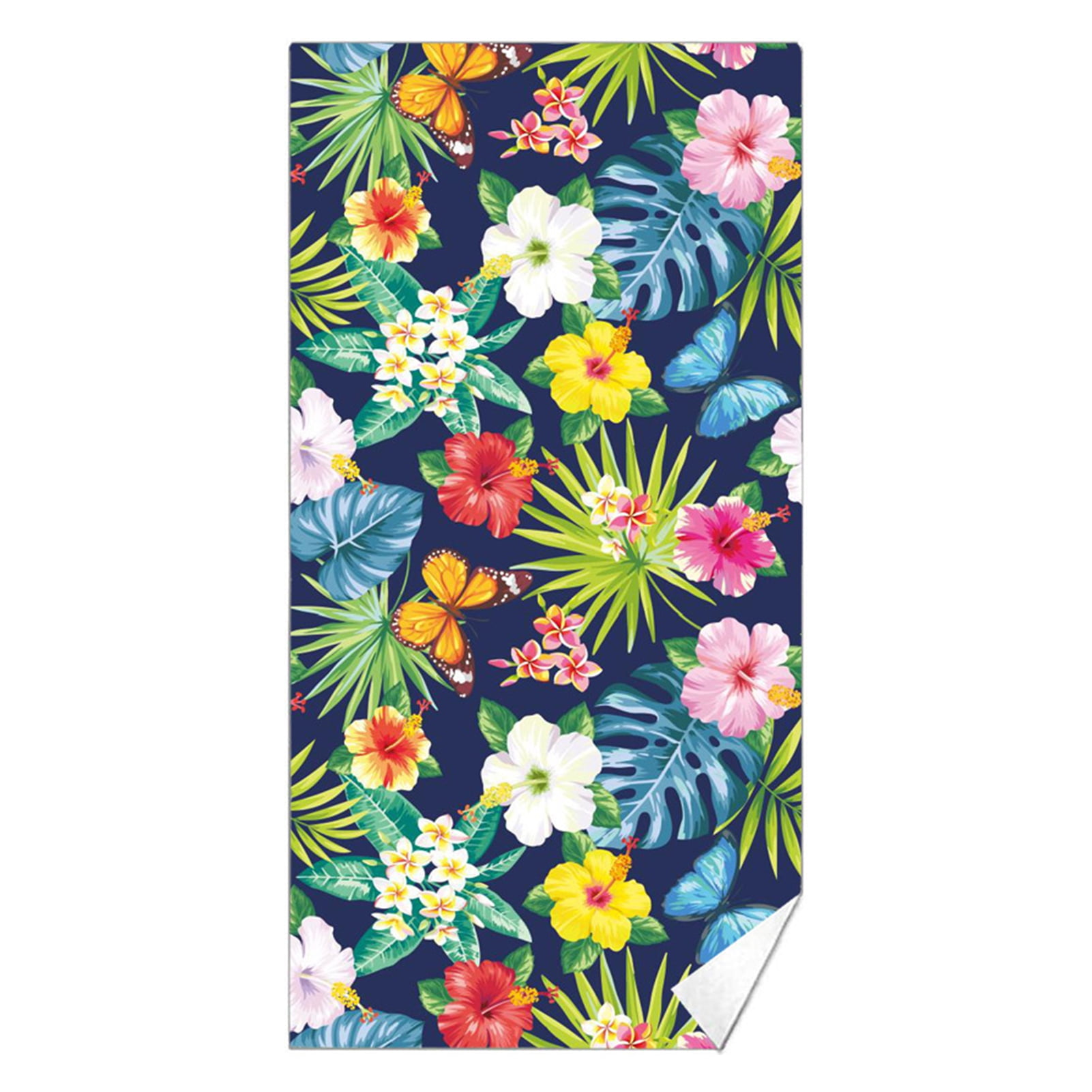 Warkul Beach Towel Sand Free Quick Dry Large Floral Print Microfiber ...