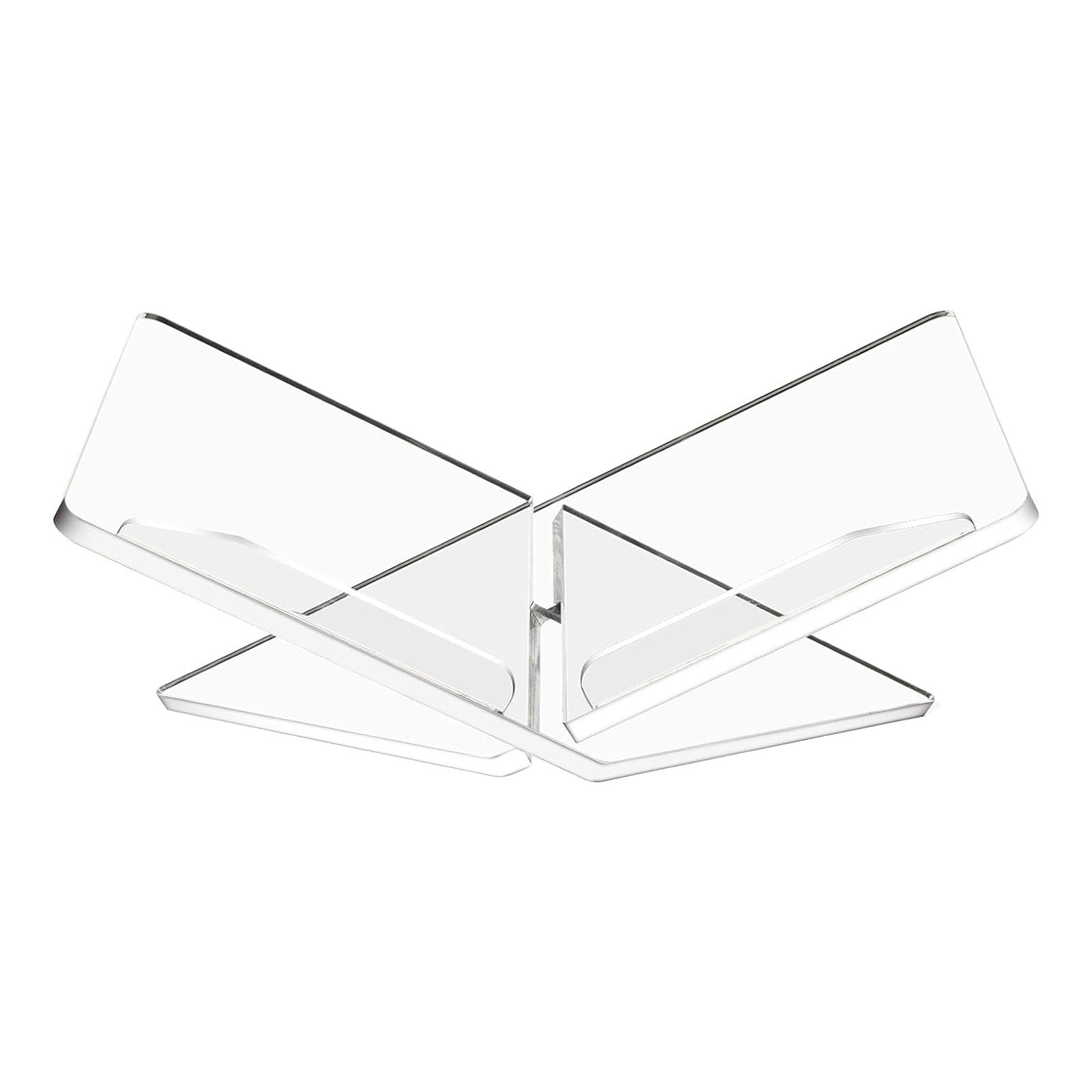 Warkul Bookshelf Acrylic X-Shaped Book Holder Stand Hands-free Book ...