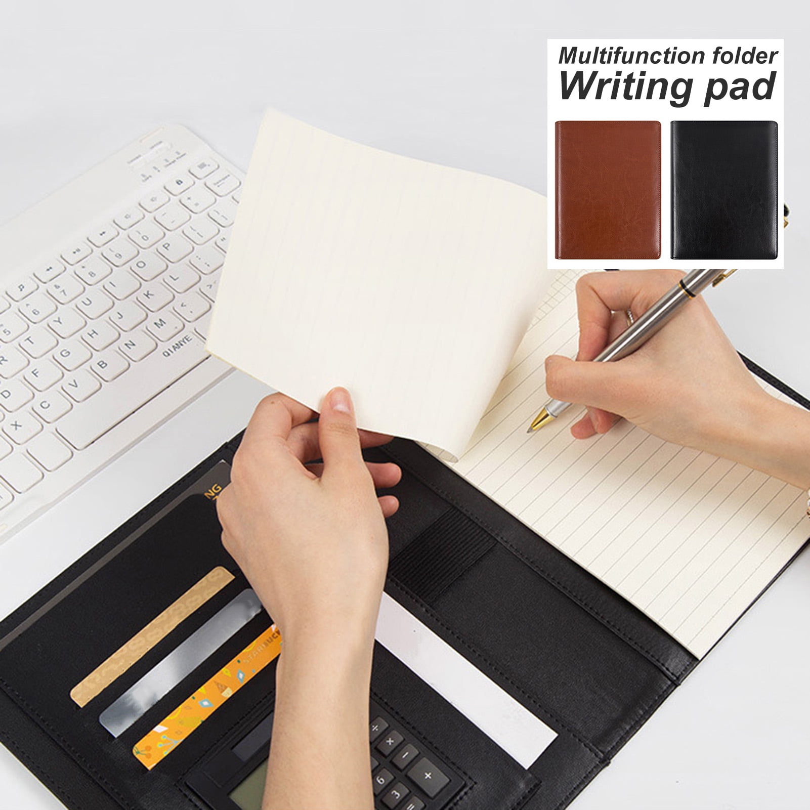 Warkul Business Conference Folder - Convenient Multi-Pocket, Pen Slot ...