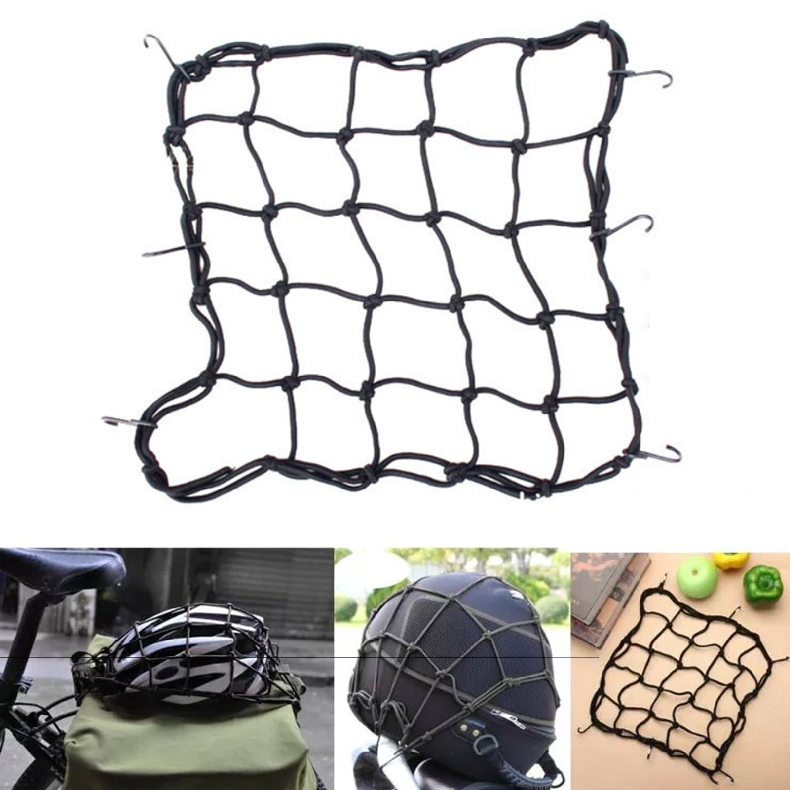 Warkul Cargo Net, Bike Rear Cargo Net Elastic Storage Organizer Net ...