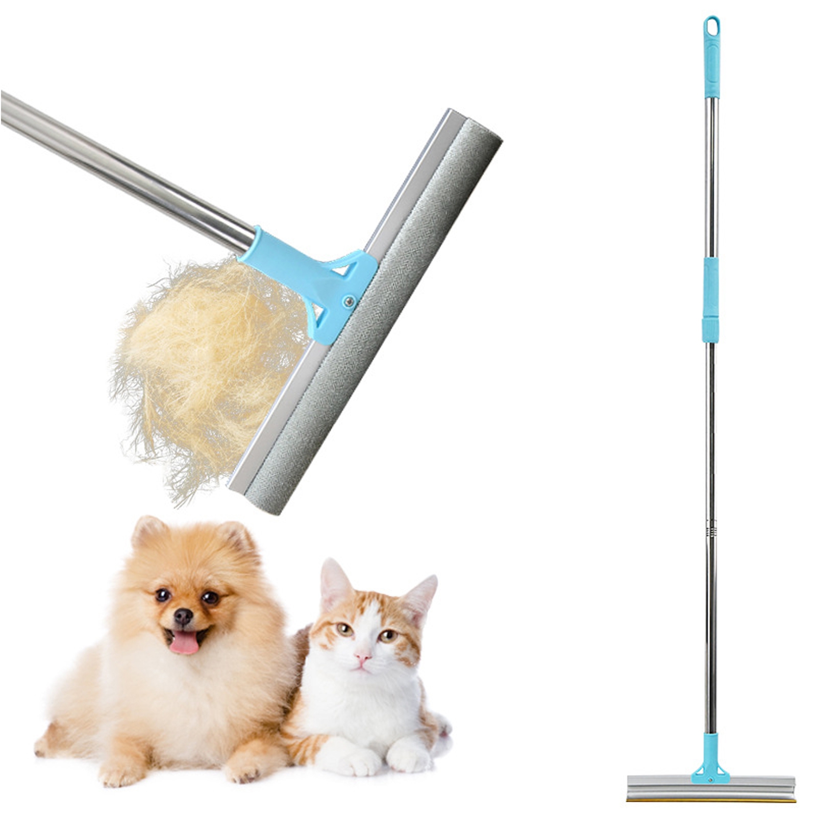 Warkul Carpet Rake for Pet Hair Removal, Long Handle Pet Hair Removal ...