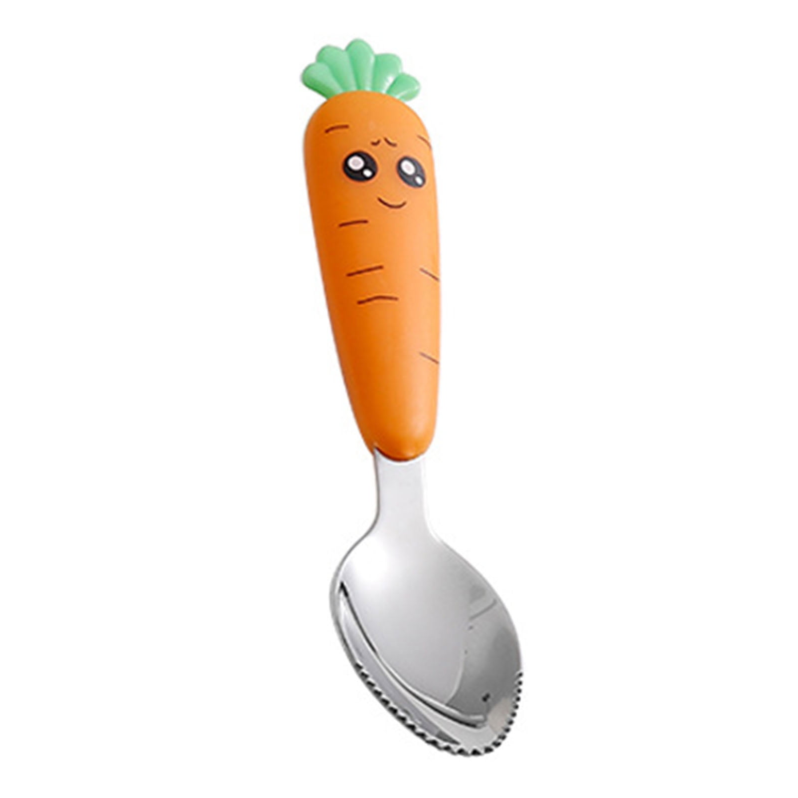 Warkul Cartoon Fork Head Cutlery - Set of 3 Carrot Shape Spoon Forks ...