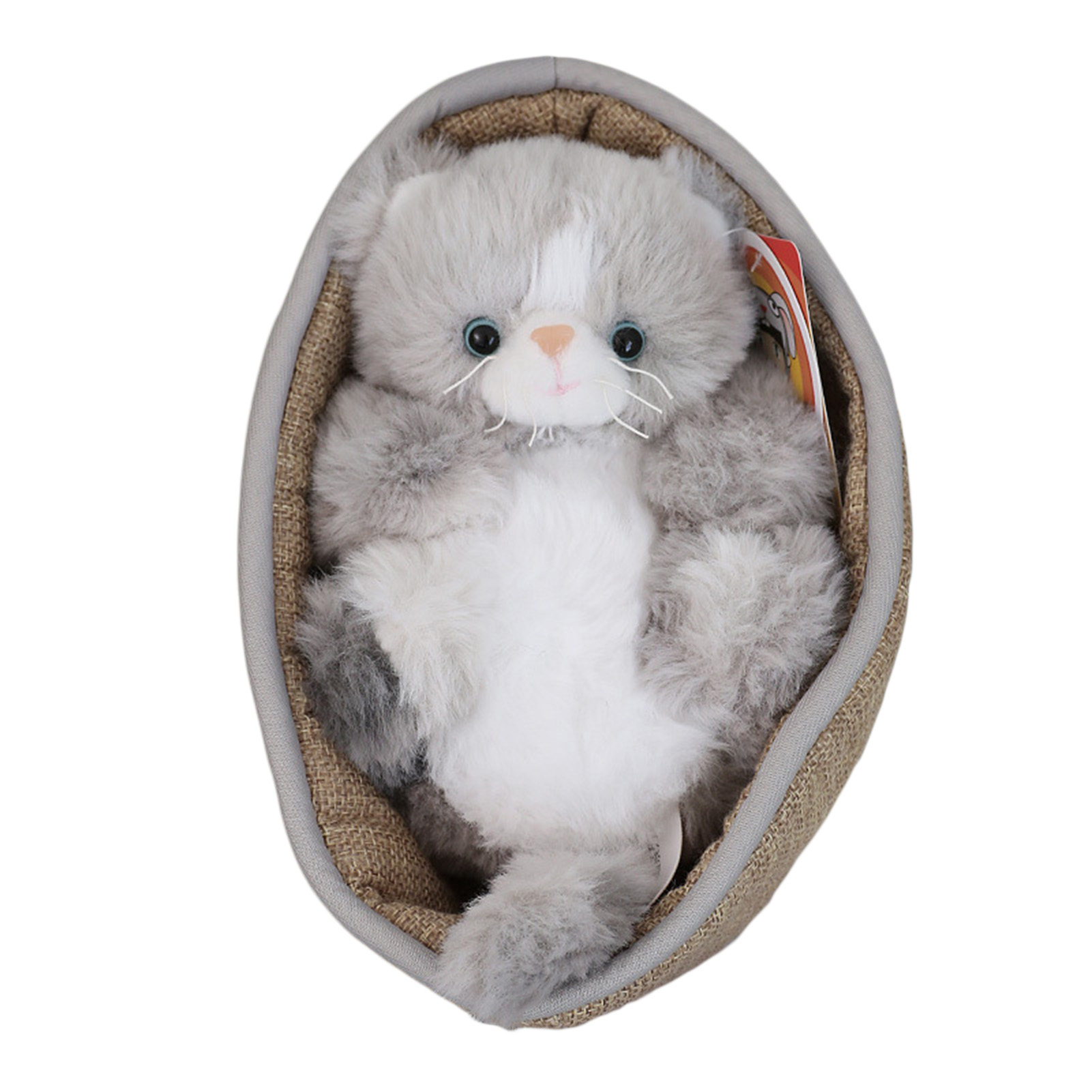 Warkul Cat Plush Doll with Warm Bed - Cute Kitten Doll Ornament Soft ...