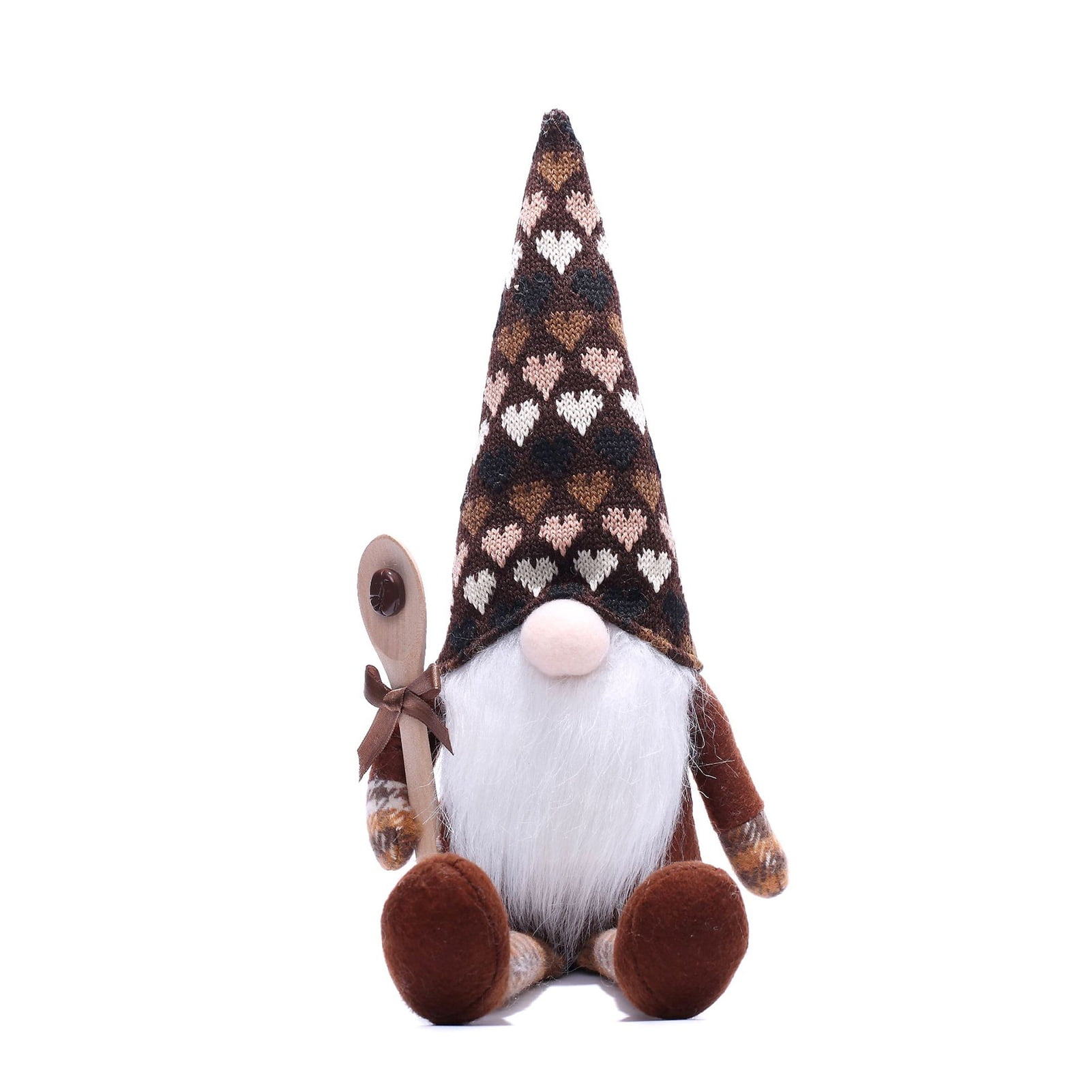 Warkul Coffee Gnome Plush Doll Sitting Handmade Long Legged Bean Apron ...