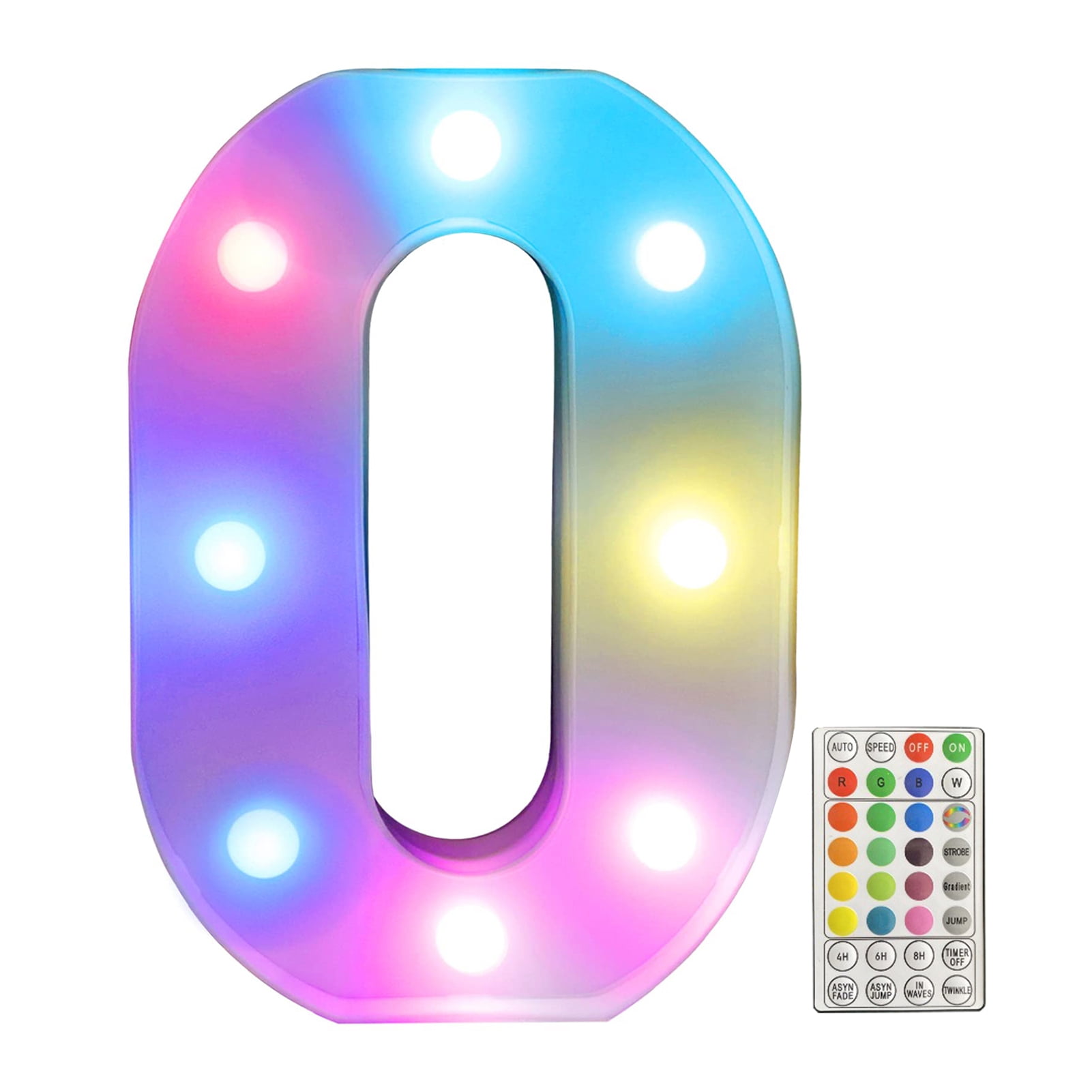 Warkul Colorful LED Number Lights with Remote - 4 Flashing Modes, 16 ...