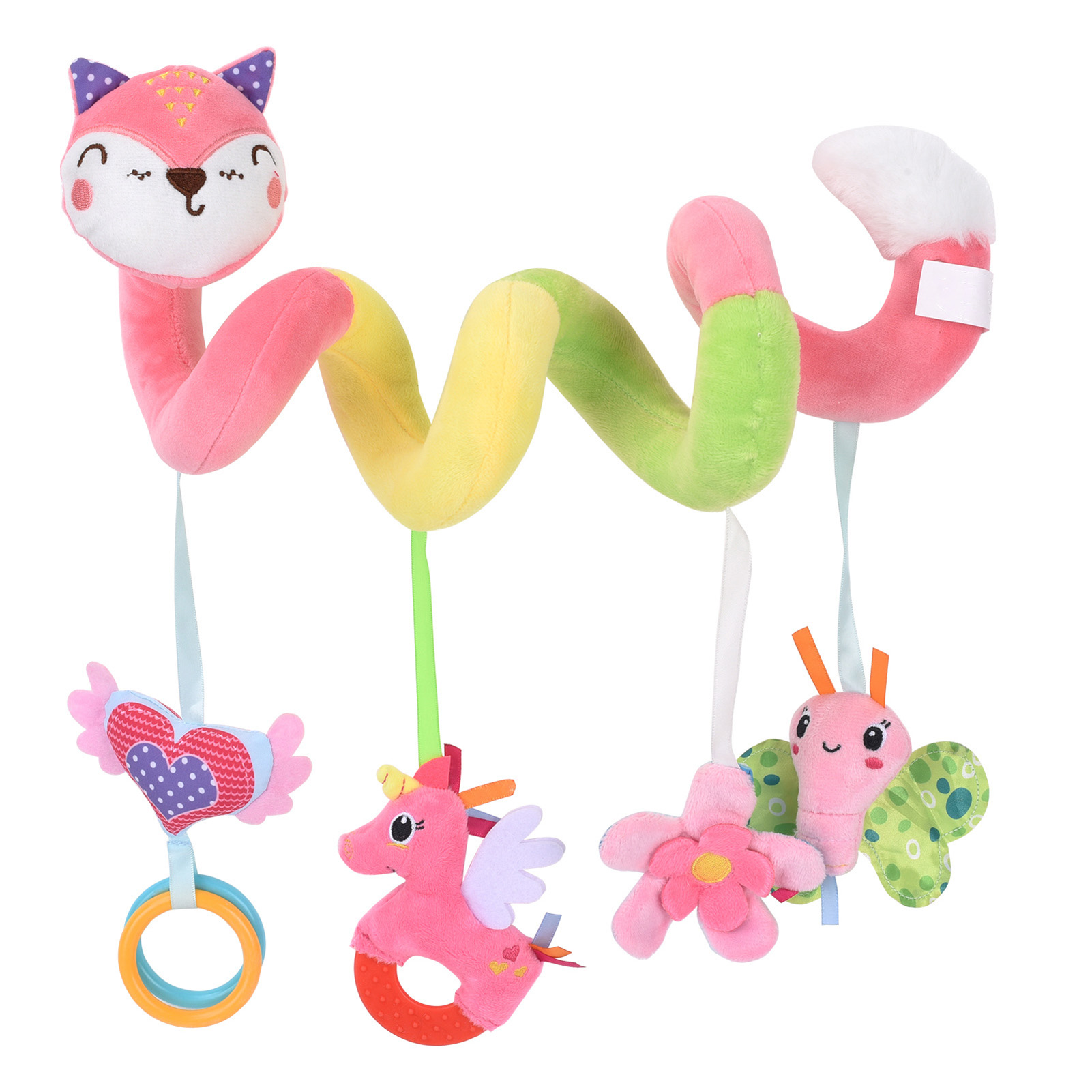 Warkul Crib Rattle Toy Cute Cartoon Fox Butterfly Pegasus Doll Plushies ...