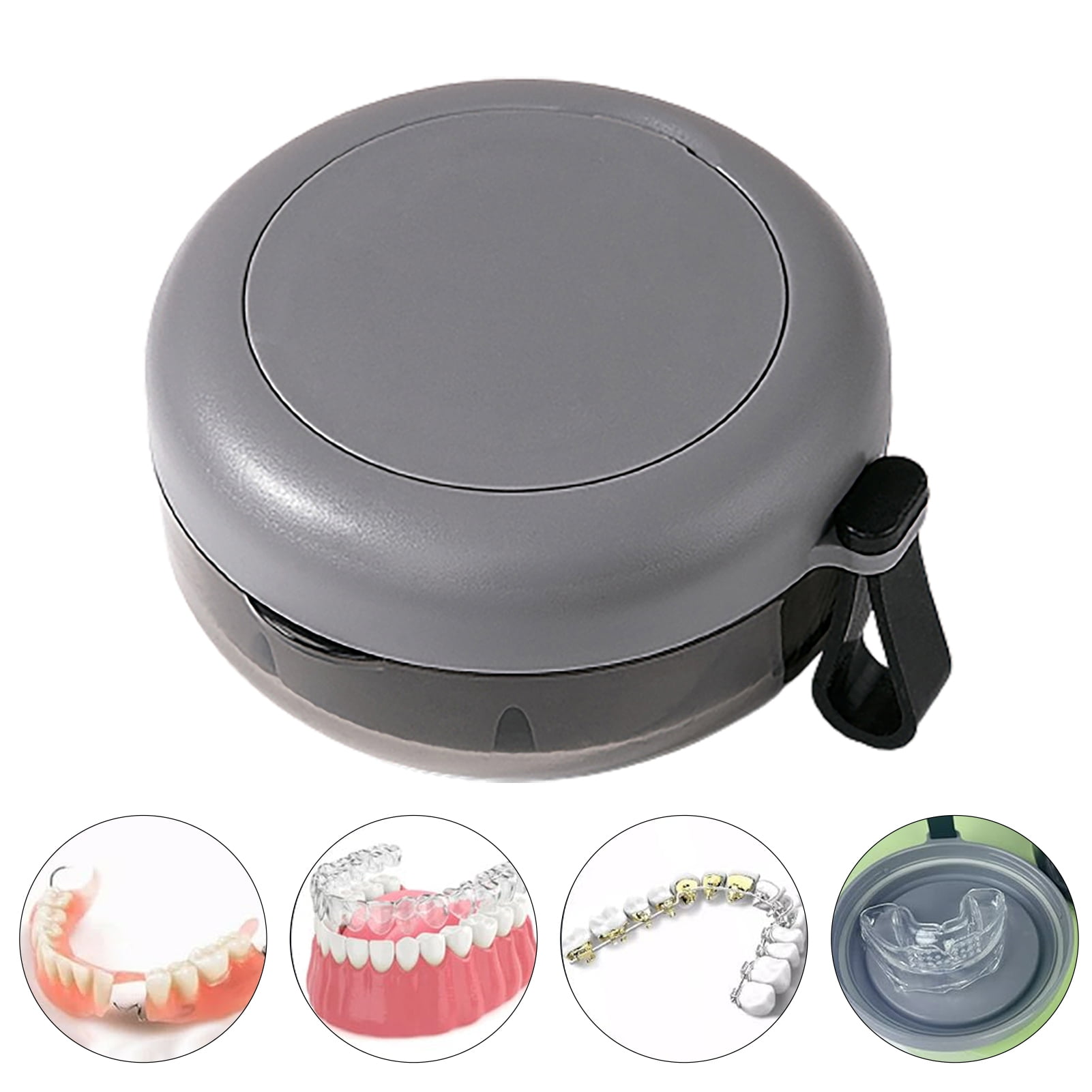 Warkul Denture Case, Portable Leak Proof Denture Bath Case Cup with ...