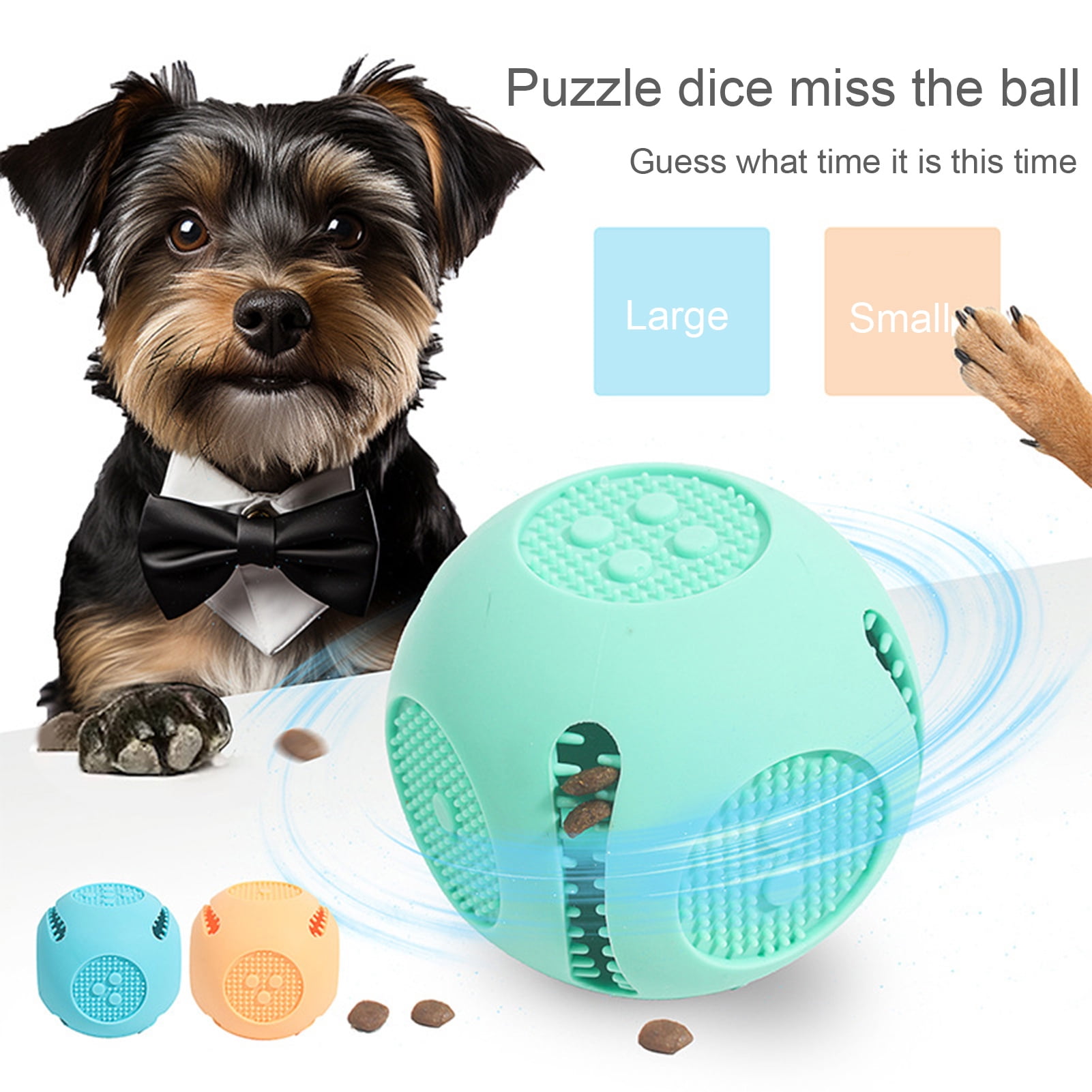 Warkul Dog Food Ball Teeth Cleaning Interactive Leaking Food Toy Dog ...