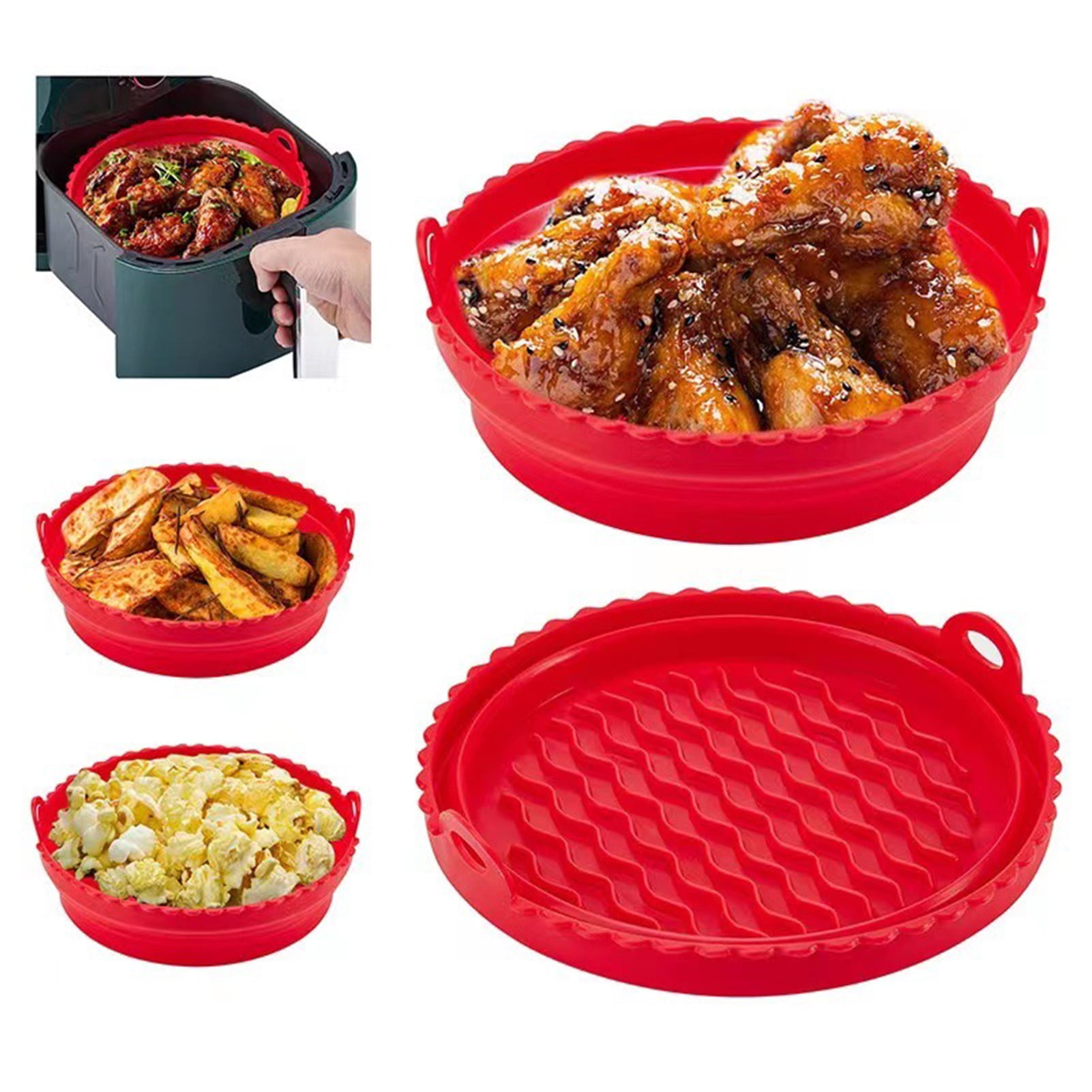 Warkul Foldable Silicone Roasting Pan - Easy Demoulding Fryer Pan with ...