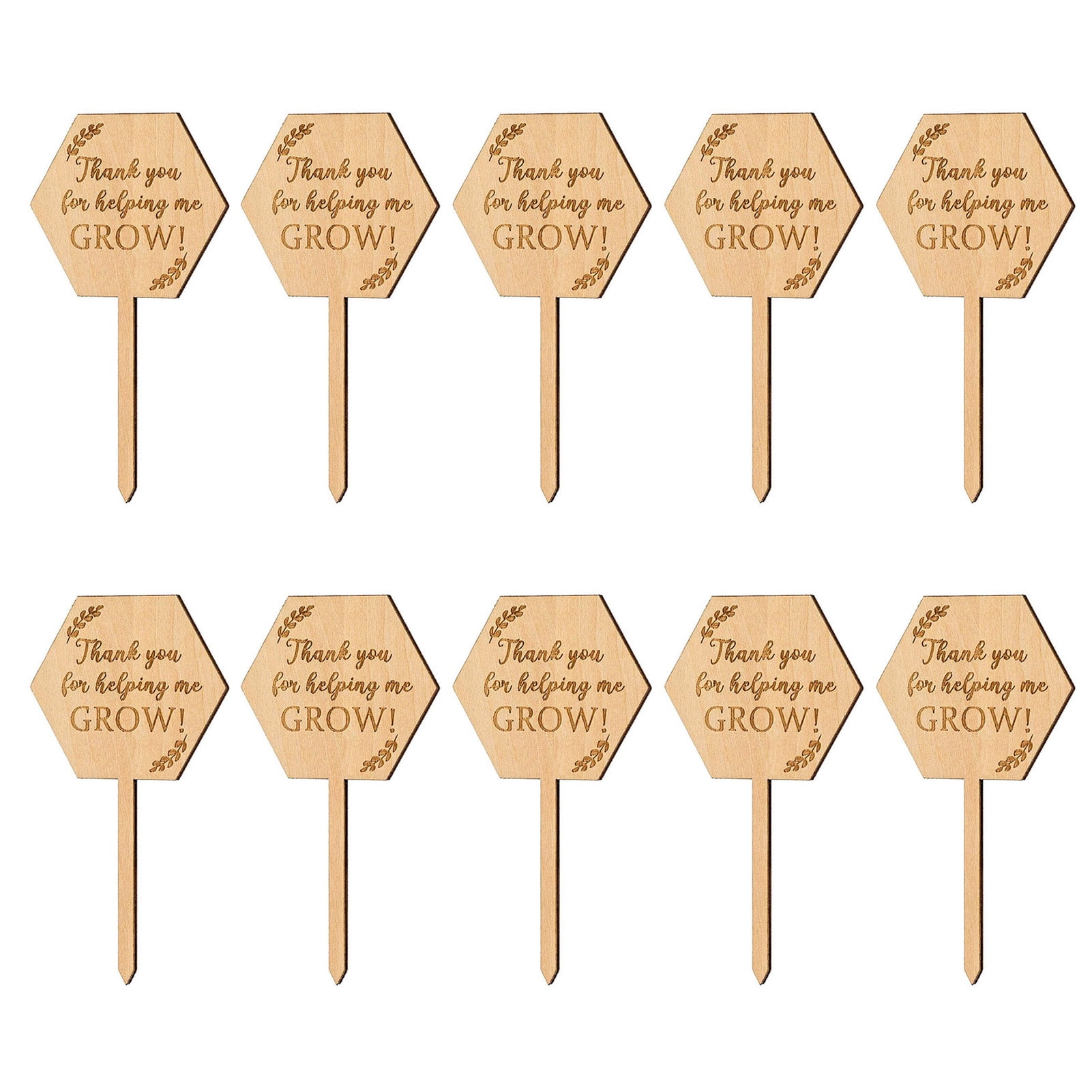 Warkul Garden Decoration Plant Label - 10Pcs Plant Label Durable Wooden ...