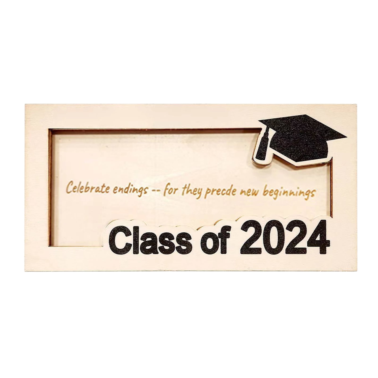 Warkul Graduation Money Holder Class of 2024 Wooden Wallet Cash Storage ...