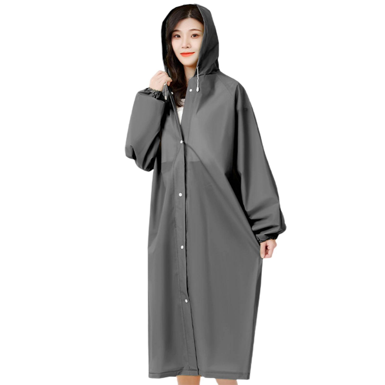 Warkul Hooded Raincoat for Adult, Thickened Waterproof Unisex Universal ...