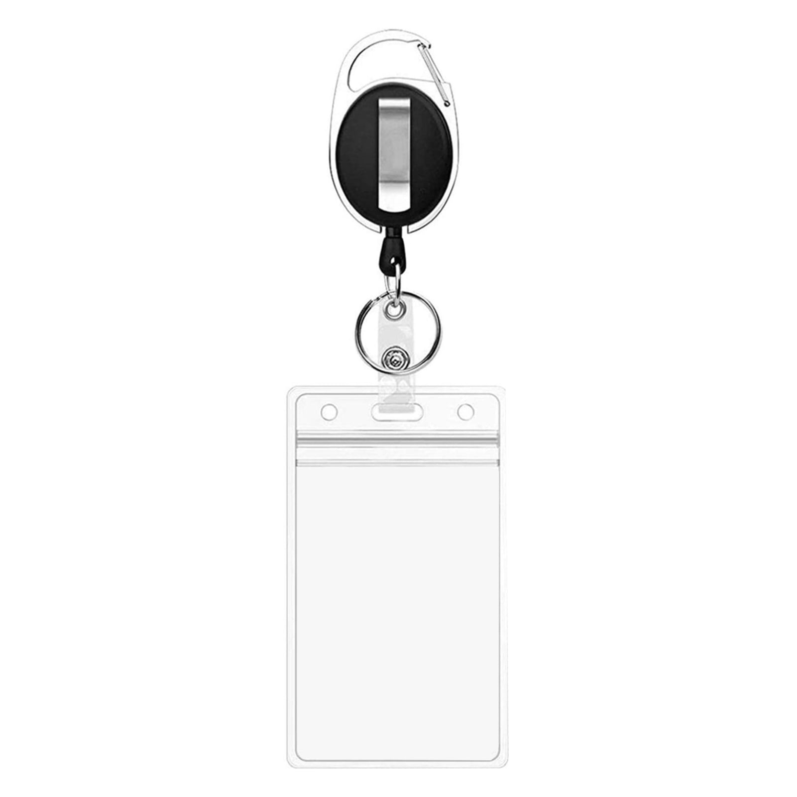 Warkul ID Badge Holder with Clip Badge Reels Retractable Heavy Duty ID ...