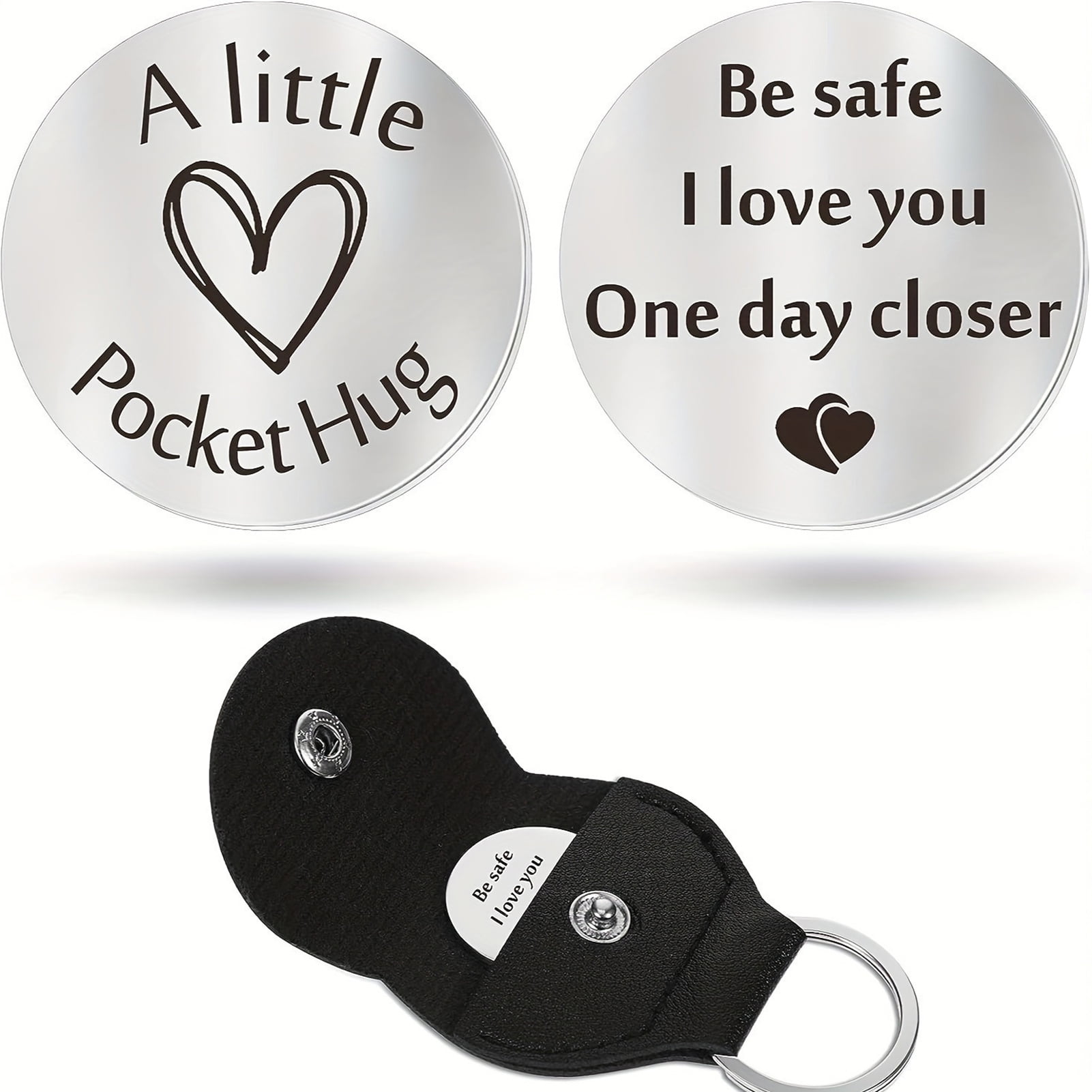 Warkul Inspiring Decision Coin Fashion Engraved Pocket Hug Keychain Set ...