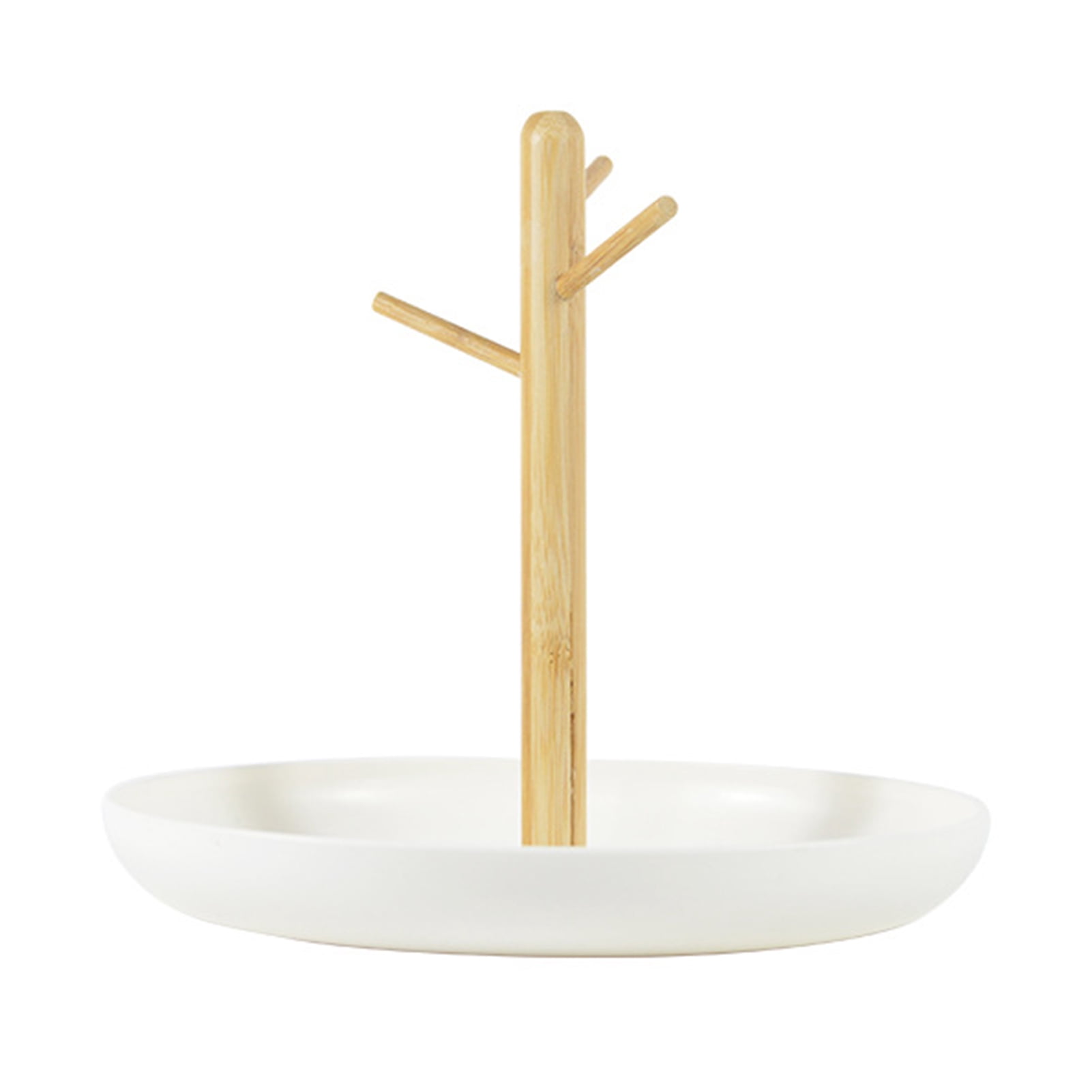 Warkul Key Jewelry Tray with 3-Tier Wooden Branches Space-saving ...