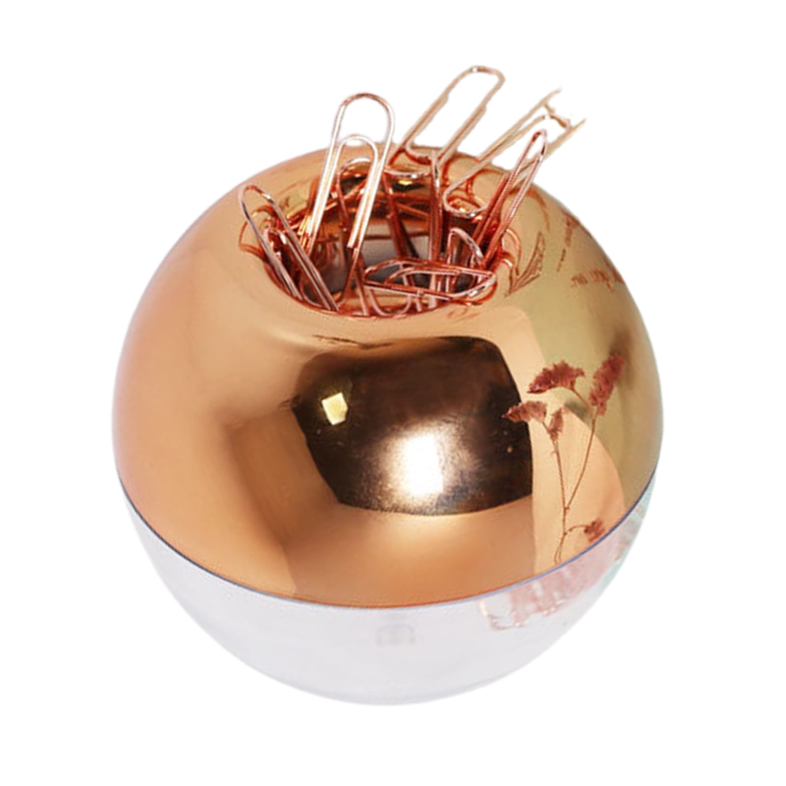 Warkul Magnetic Paper Clip Holder with 100 Clips Marble Metallic Shine ...