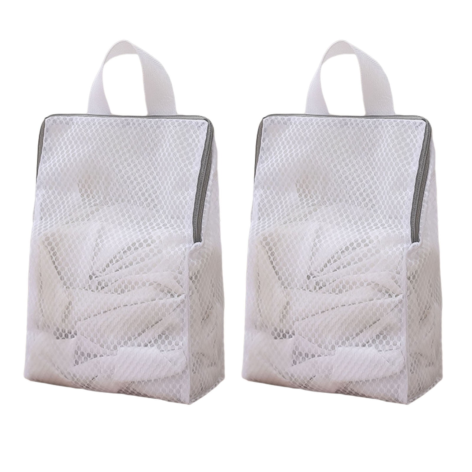 Warkul Mesh Washing Bag with Handle Large Capacity Foldable Zippered ...