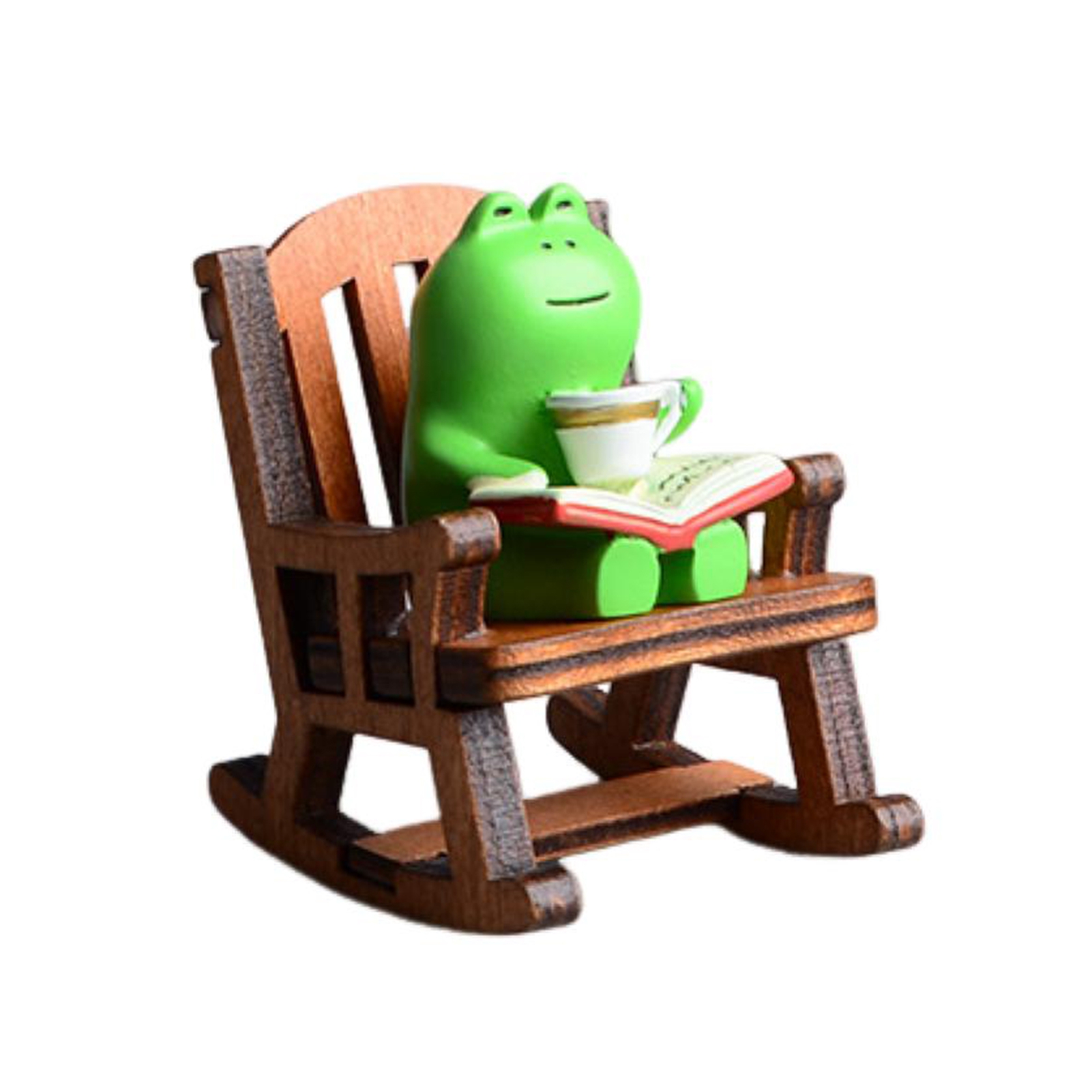 Warkul Miniature Frog Rocking Chair Figurine - 2Pcs Funny Frog ...