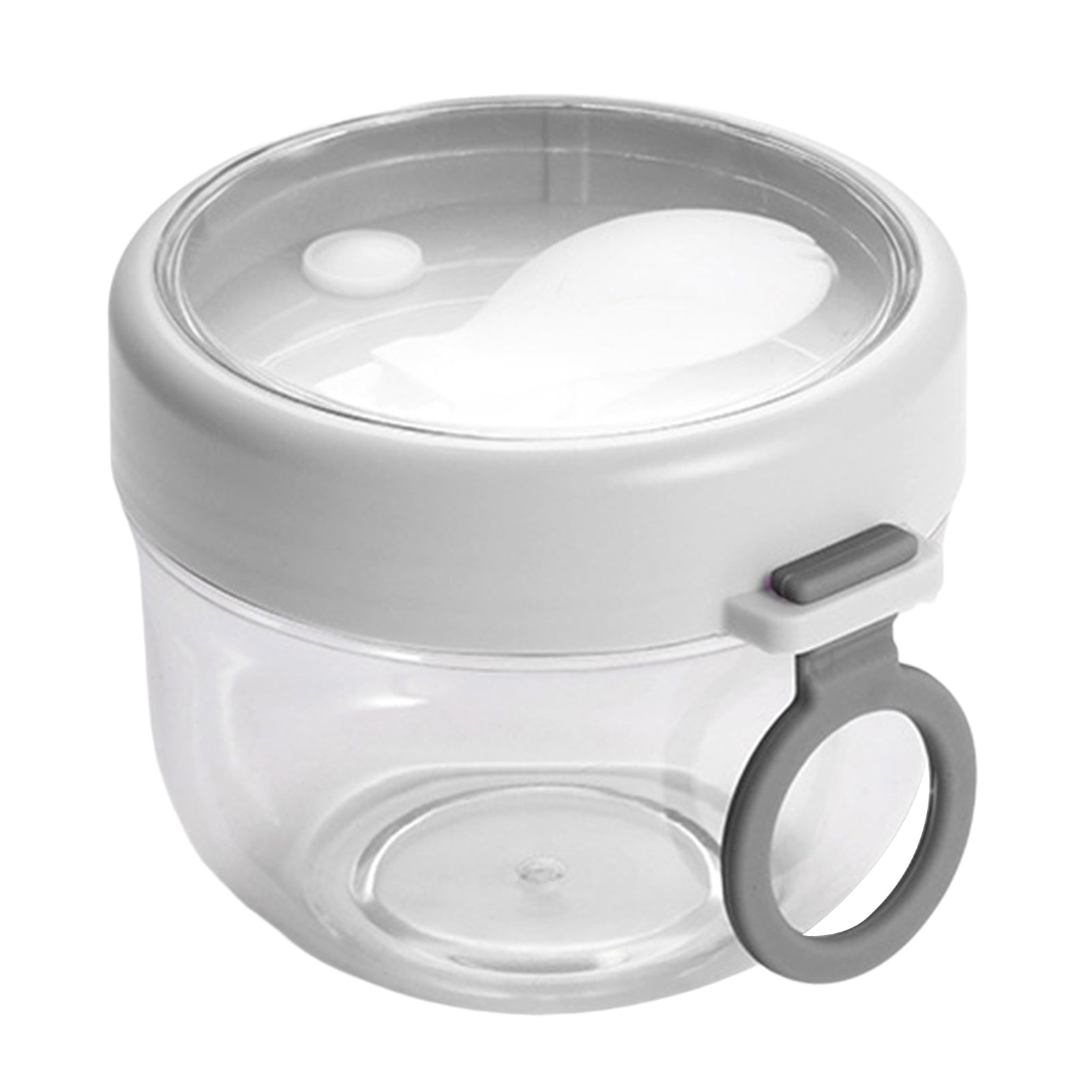 Warkul Overnight Oats Jar with Lid Mini Spoon Ring Handle Microwaveable ...