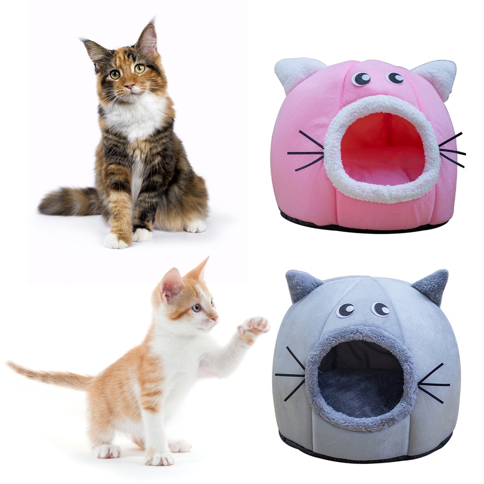 Warkul Pet Nest Cartoon Shaped Kennel Hideout Soft Warm Comfortable ...
