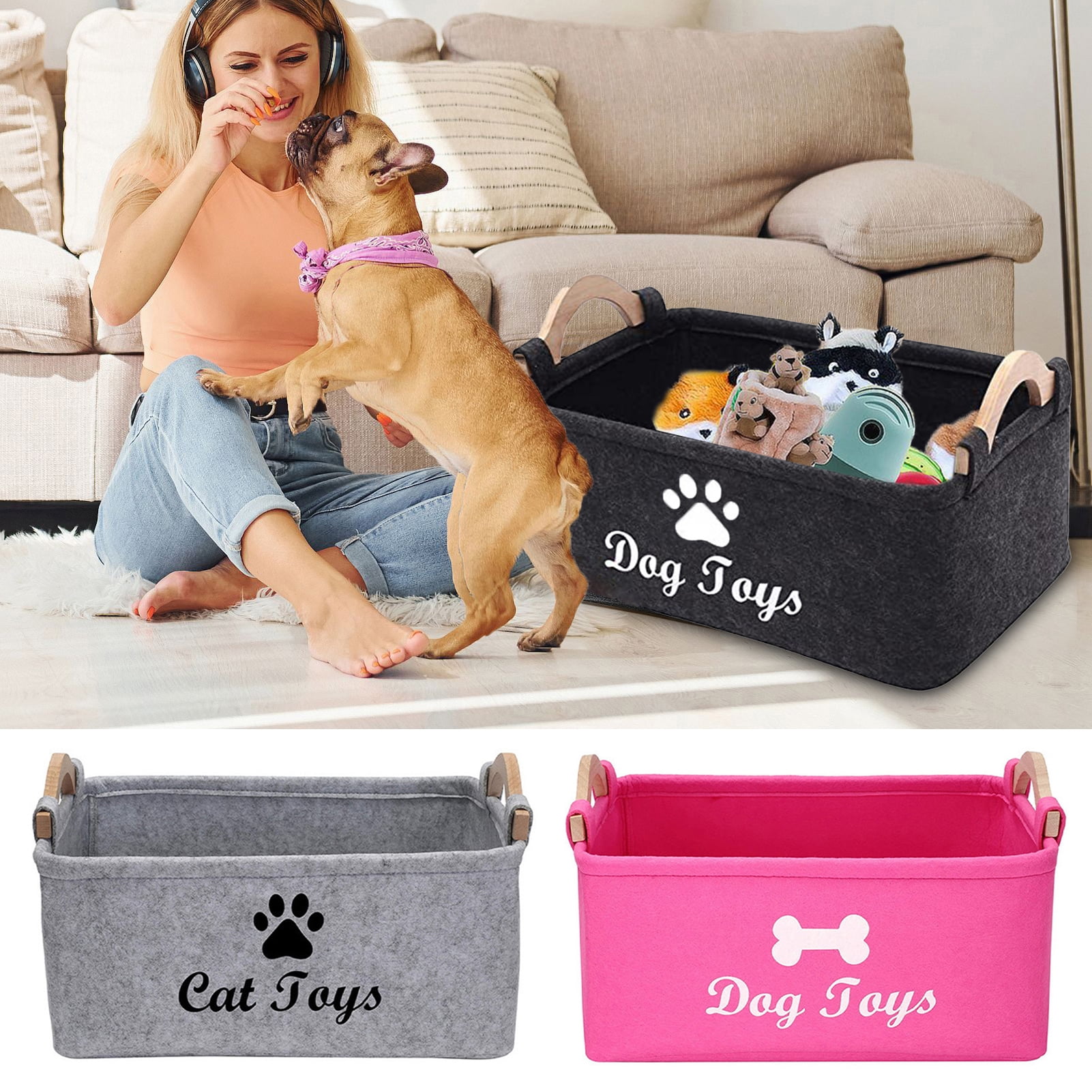 Warkul Pet Toy Storage Box Lightweight Flexible Large Capacity Storage ...