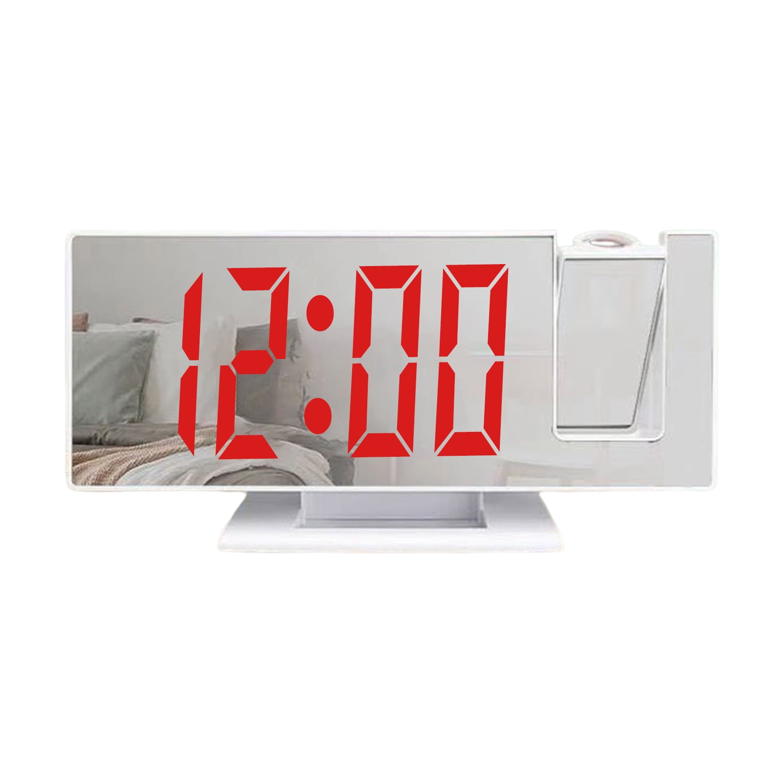 Warkul Projection Alarm Clock Time Projection Big Screen Adjustable ...