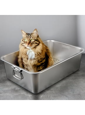 Stainless Steel Litter Boxes in Cat Litter Boxes - Walmart.com