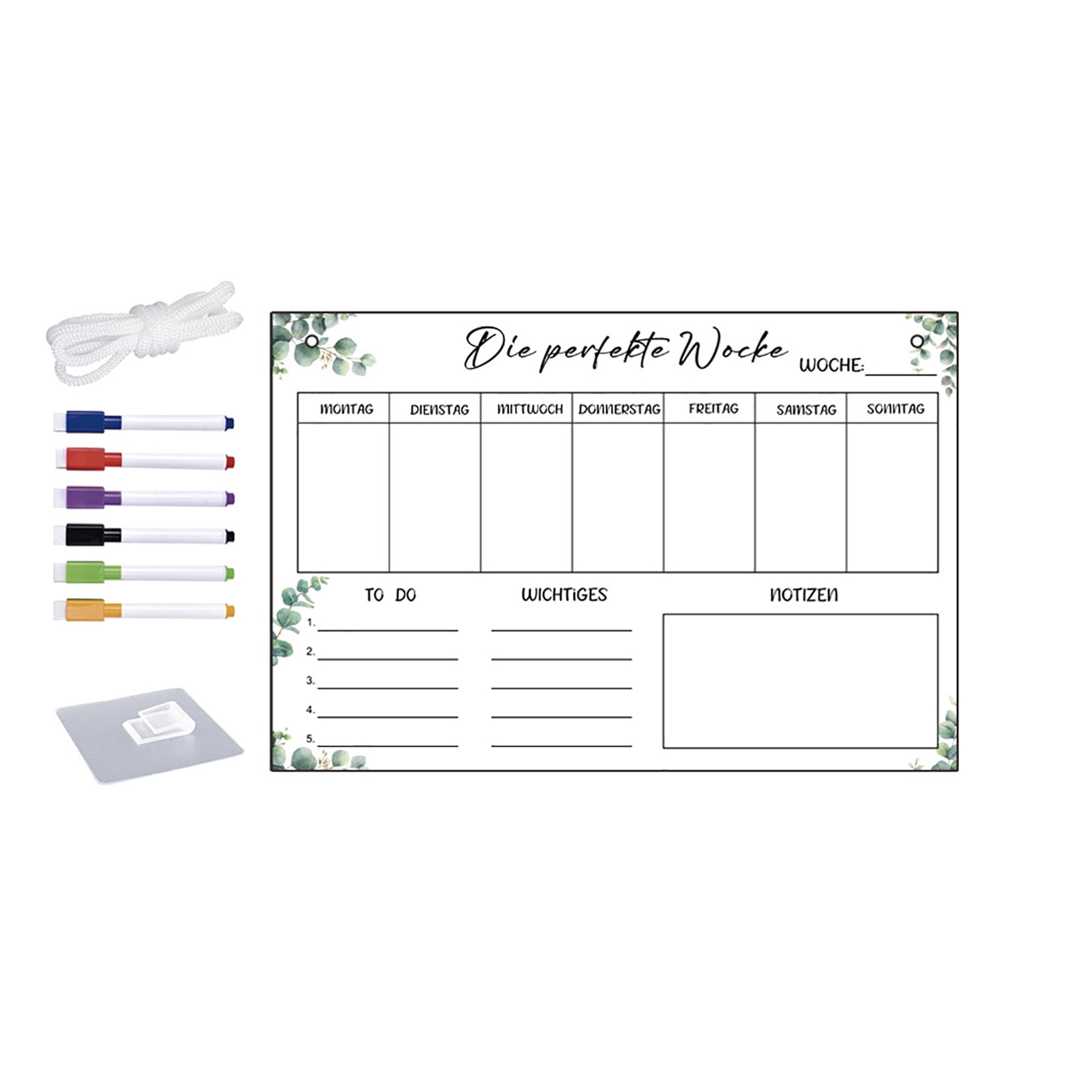 Warkul Refrigerator Acrylic Message Board with Pens - Transparent ...