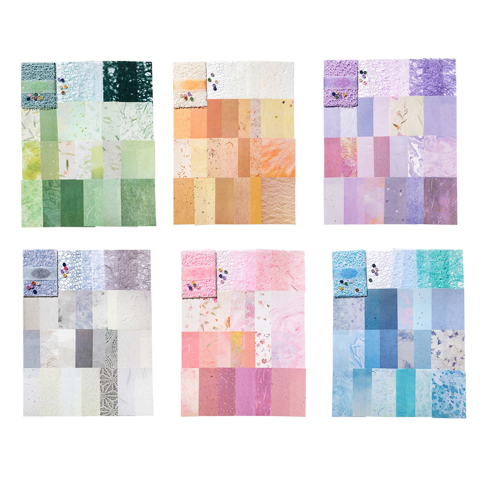 Warkul Retro Style DIY Scrapbook Paper Decoration Mesh Fabric Assorted ...