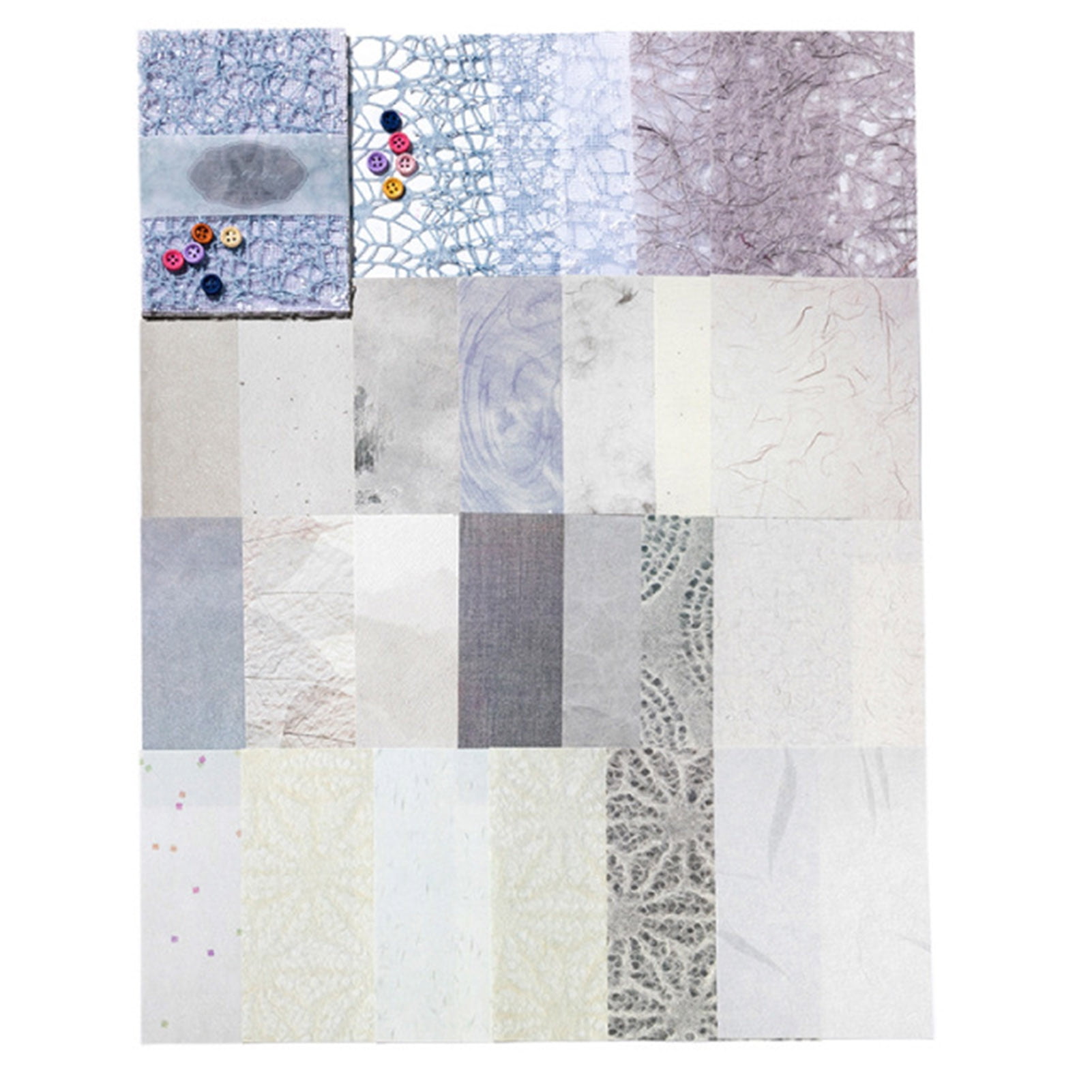 Warkul Retro Style DIY Scrapbook Paper Decoration Mesh Fabric Assorted ...