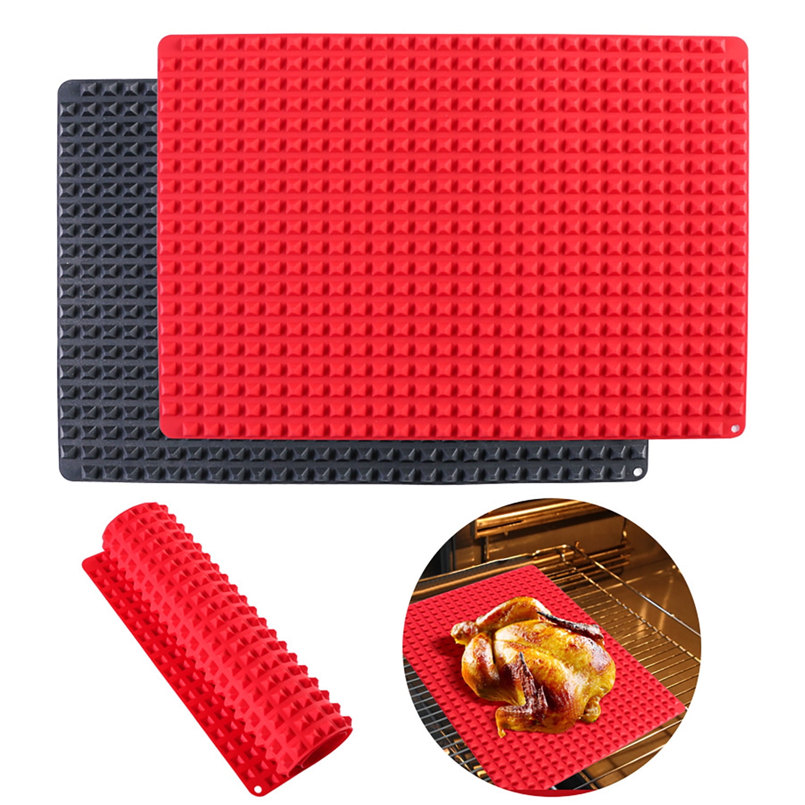 Warkul Silicone Pyramid Oven Baking Liner - 2-Pack Non-Stick, Reusable ...