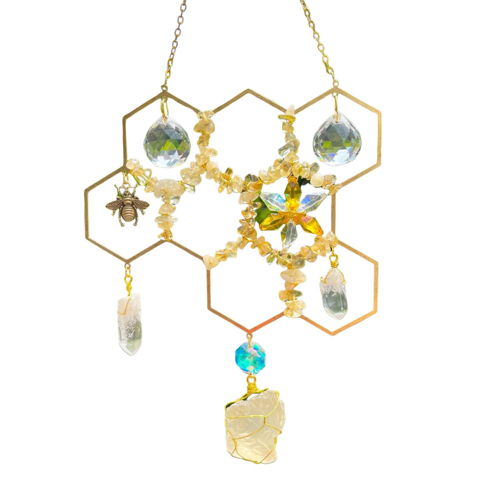 Warkul Sparkling Reflective Hive Sun Catcher Pendant - Stunning Visual ...