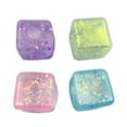 Warkul Squeeze Fidget Toy Soft TPR Quick Recovery Sequins Square Cube ...