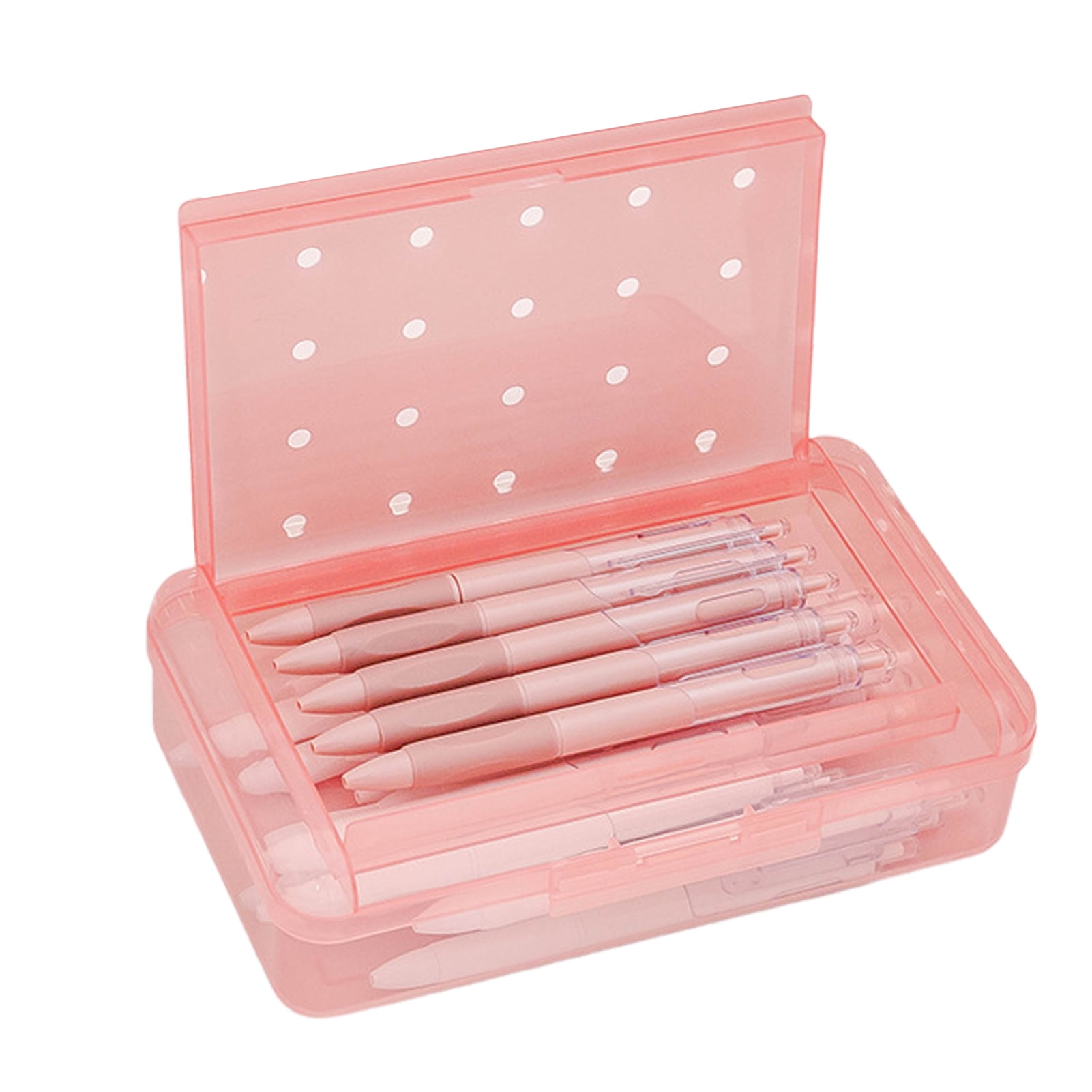 Warkul Transparent Pencil Box Stackable Large Capacity Bilayer Pencil ...