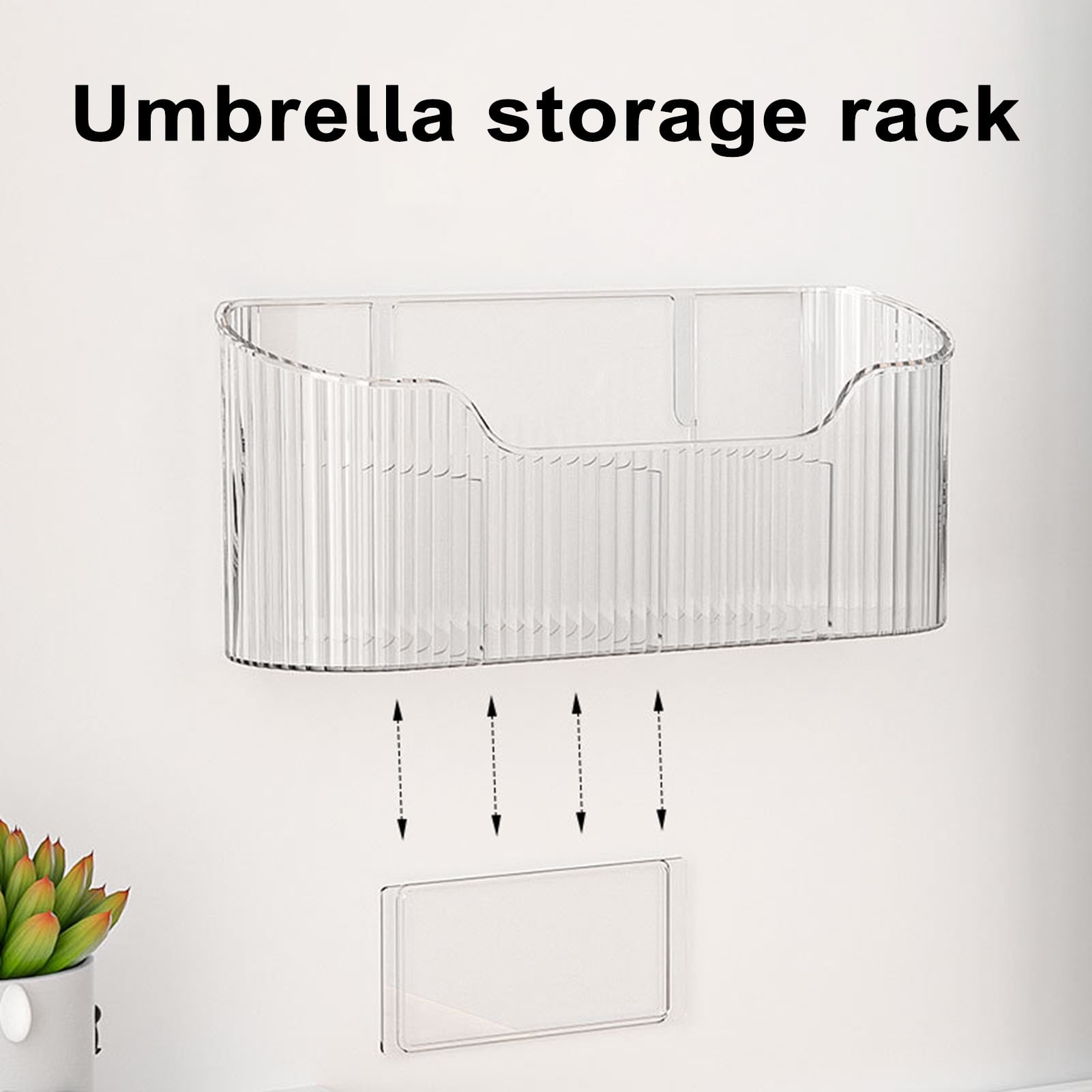 Warkul Umbrella Storage Rack Wall Mounted Anti-slip Punch-free Great ...