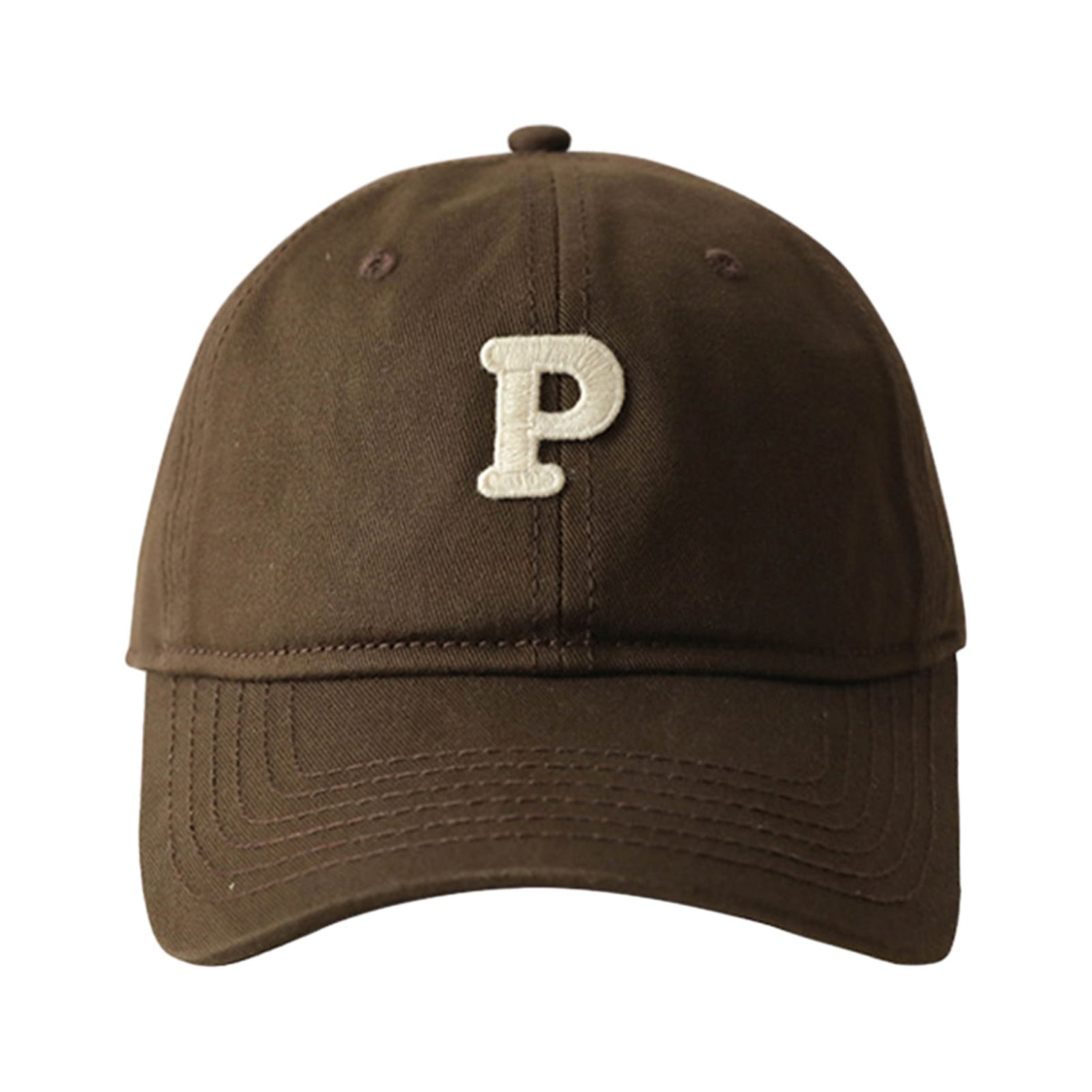 Warkul Unisex Embroidery P Letter Print Extended Brim Adjustable ...