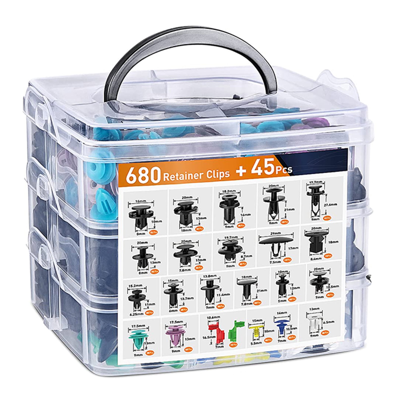 Warkul Universal Rivet Bumper Door Trim Panel Retainer Fastener Kit ...