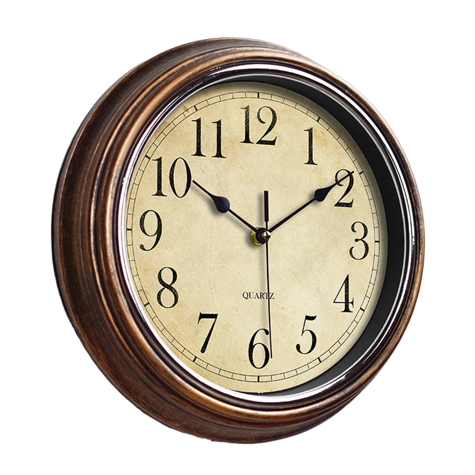 Warkul Wall Clock Vintage Silent Non-ticking Battery Operated Hanging ...