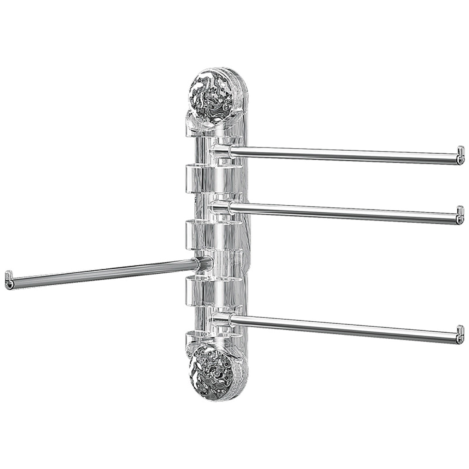 Warkul Wall-mounted Towel Rack, 4 Poles Stainless Foldable Waterproof ...