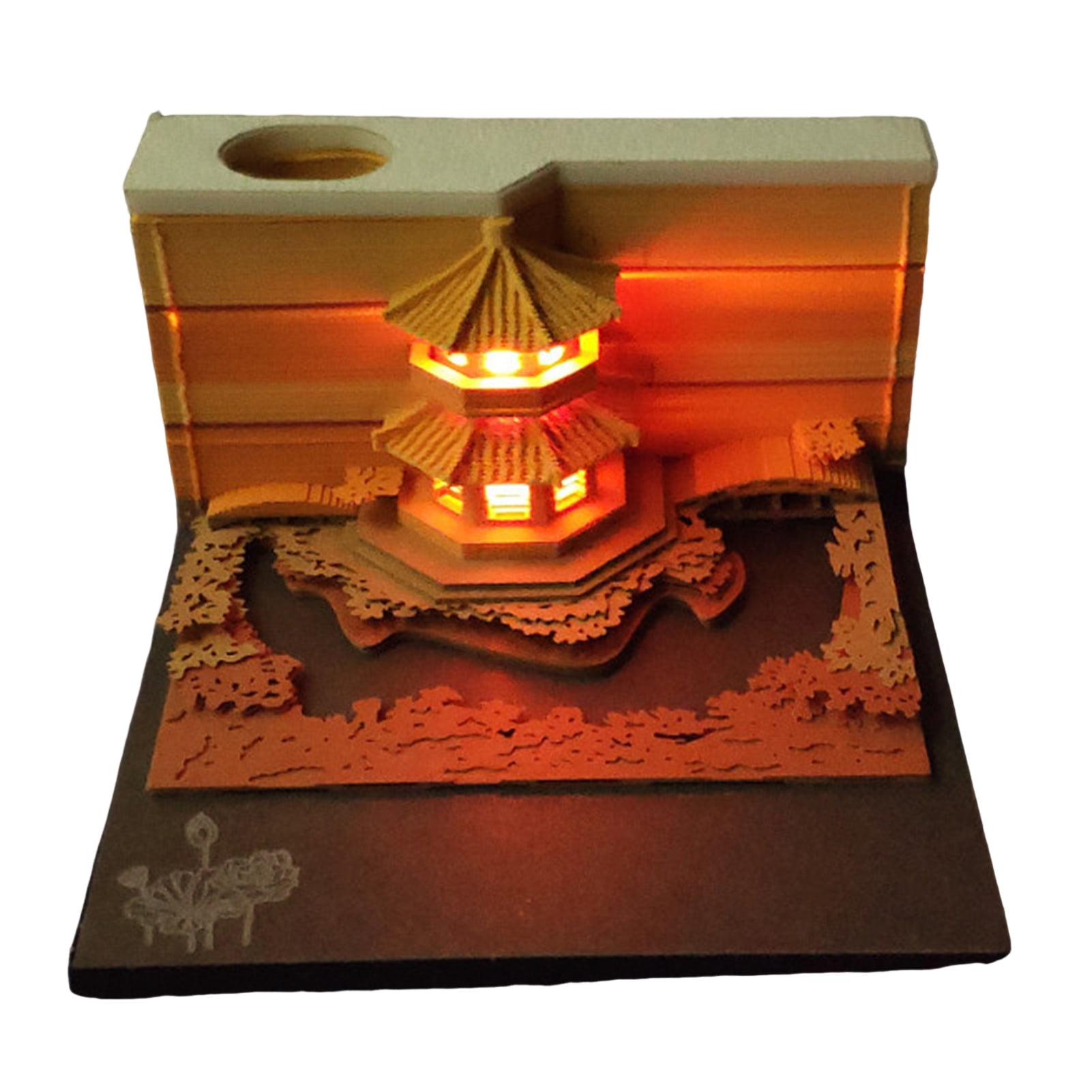 Warkul Weekly Calendar Creativity 3D Castle Calendar with LED Lights ...