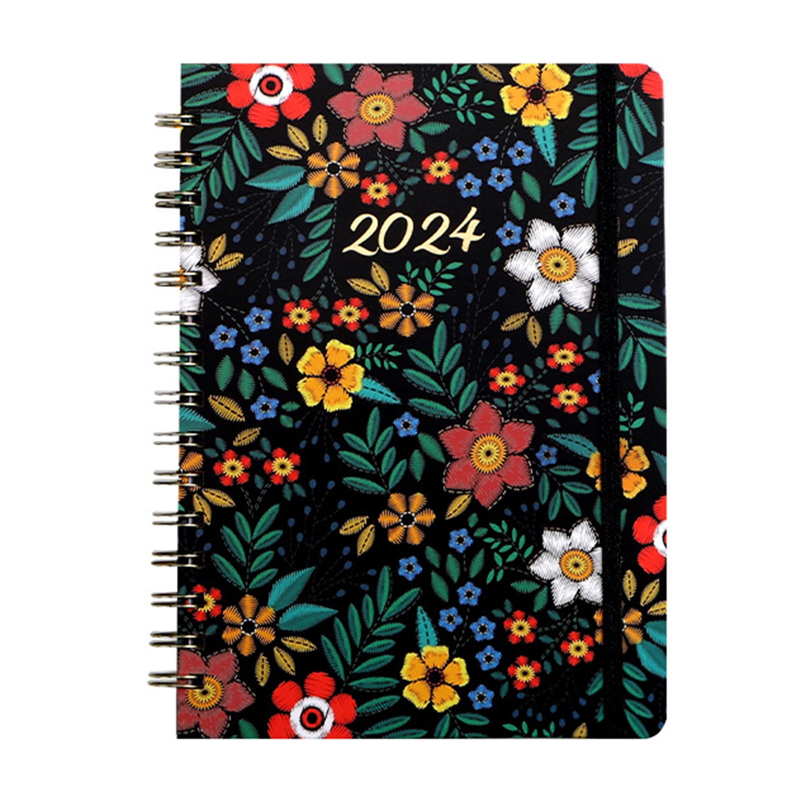 Warkul Weekly Planner 2024 Monthly Planner Flower Print Coil Design ...