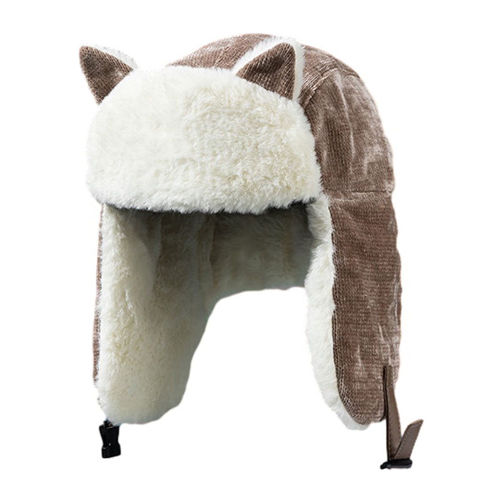 Warkul Women Warm Trapper Hat with Cat Ears Thickened Windproof Ear ...
