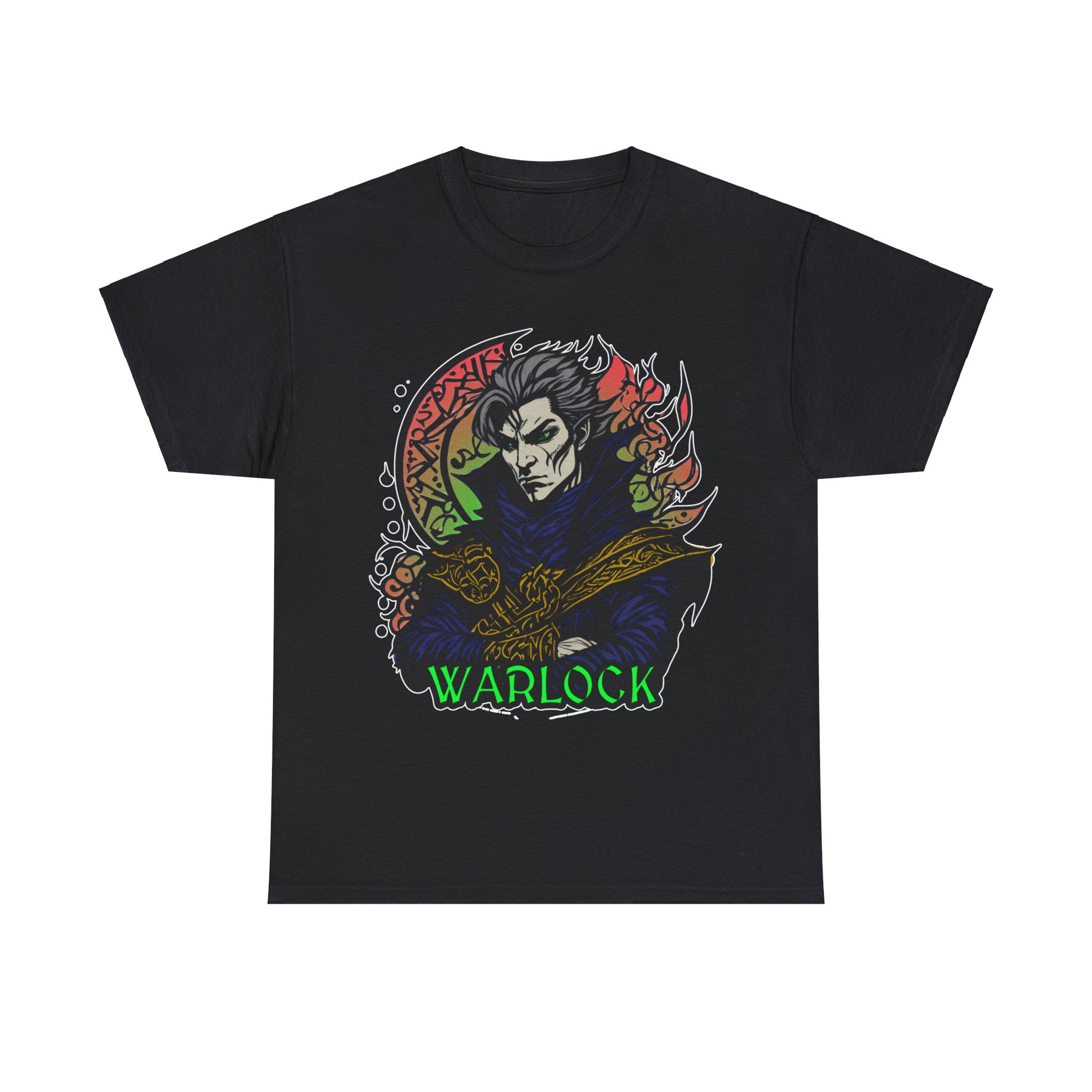 Warlock Human RPG Fantasy DnD Character Cotton T-Shirt - Walmart.com