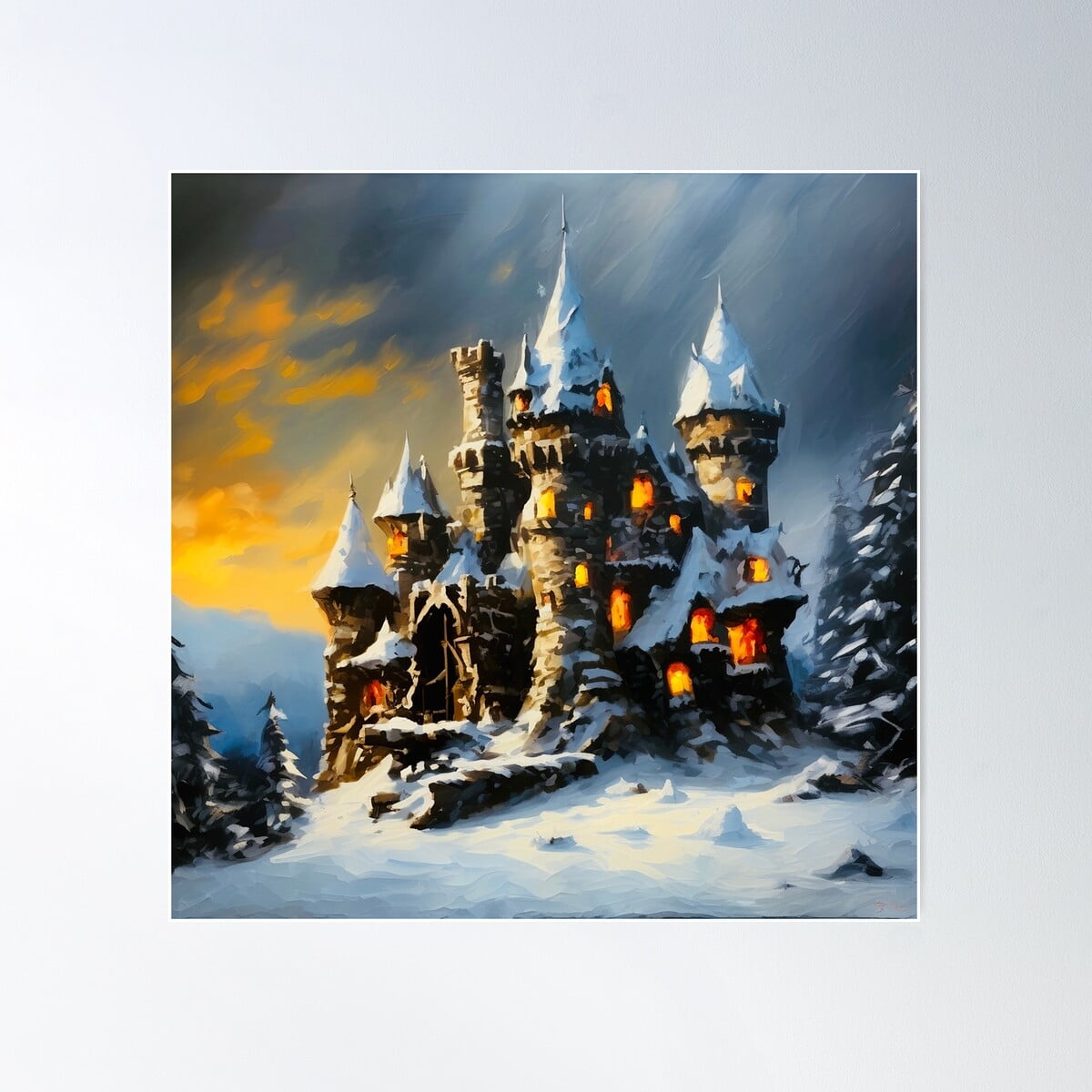 Warlock’S Castle Poster Wall Art, Modern Wall Decor For Living Room ...