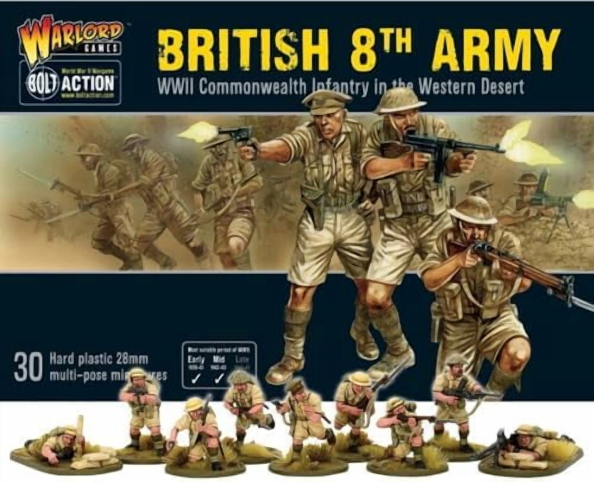 Warlord Bolt Action 8th Army Infantry Commonwealth Infantry Western ...