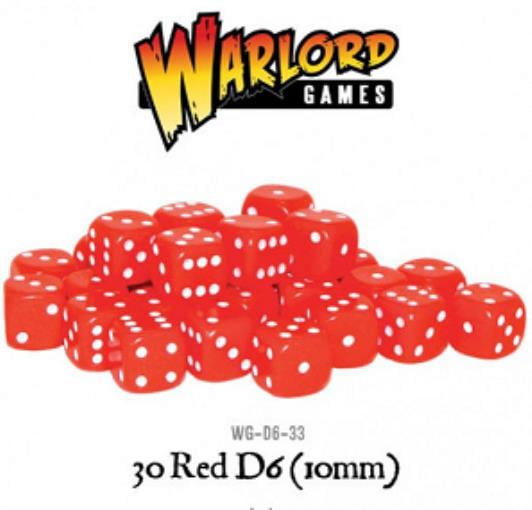Warlord: Dice - Red D6 (30 pack) - Walmart.com